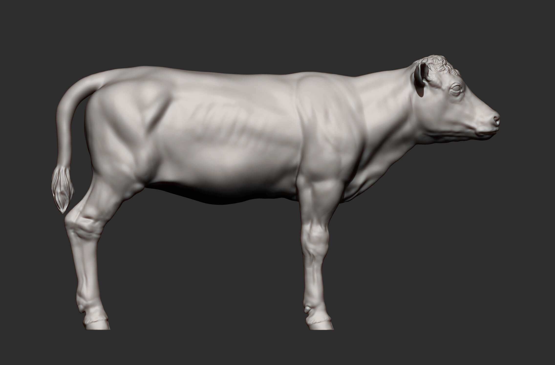 Calf Sculpture - 3D Model by Alexander3dart