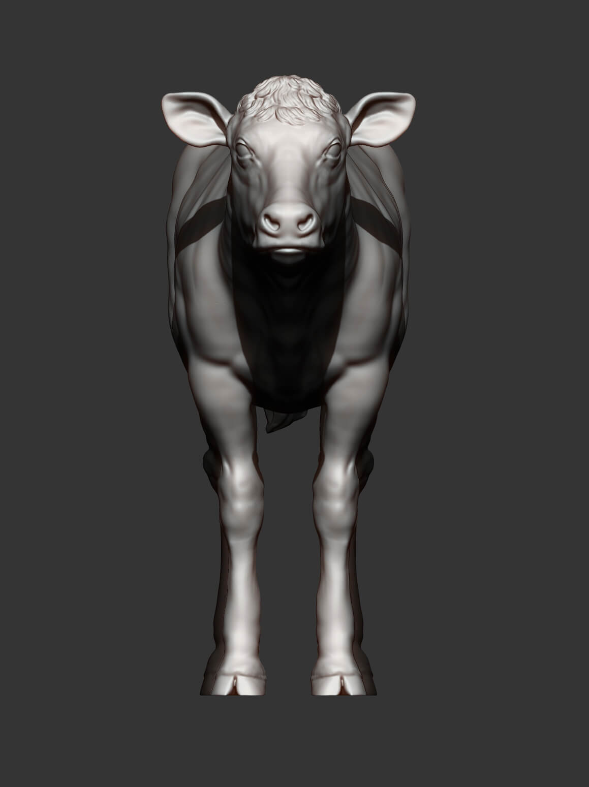 Calf Sculpture - 3D Model by Alexander3dart