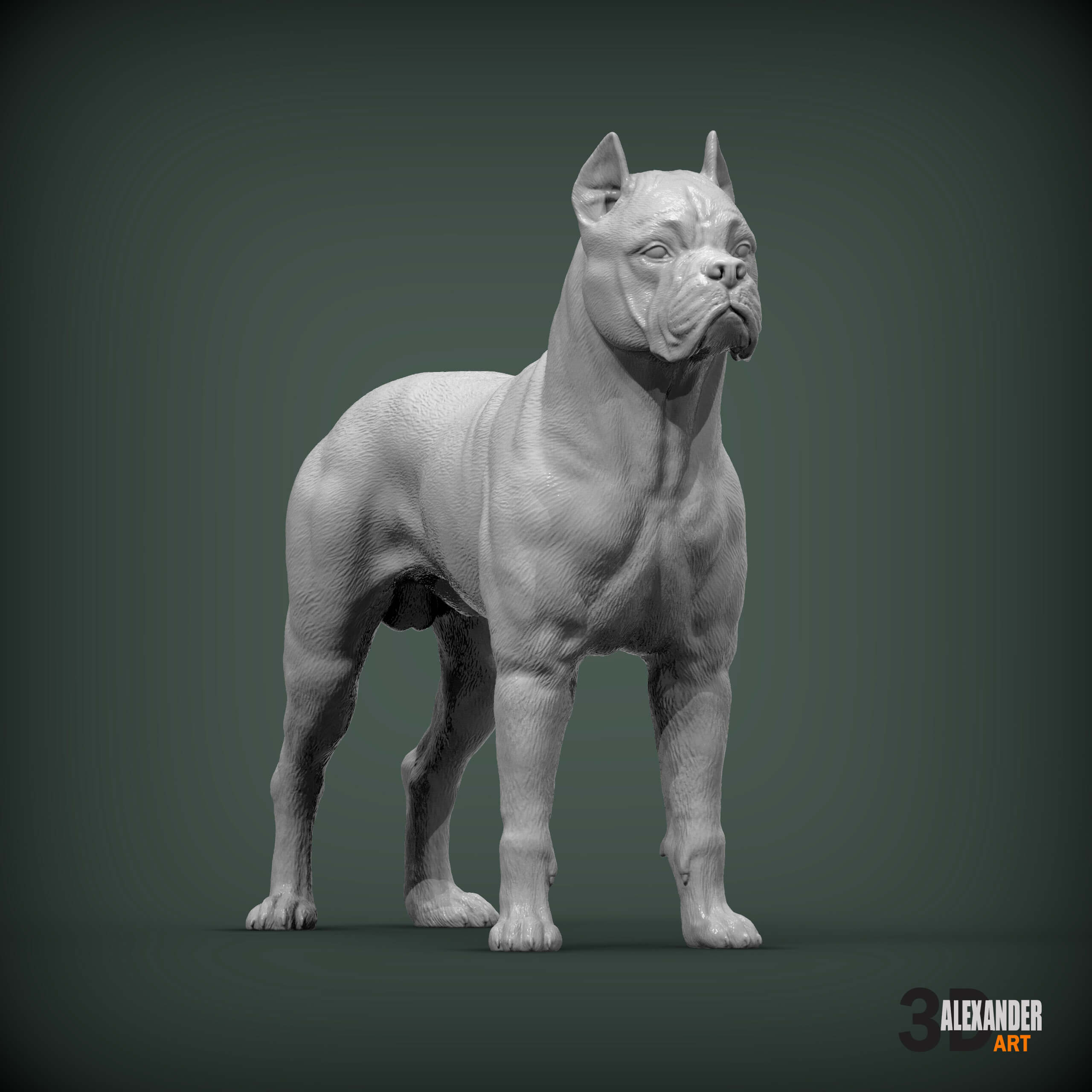 Cane Corso Sculpture - 3D Model by Alexander3dart