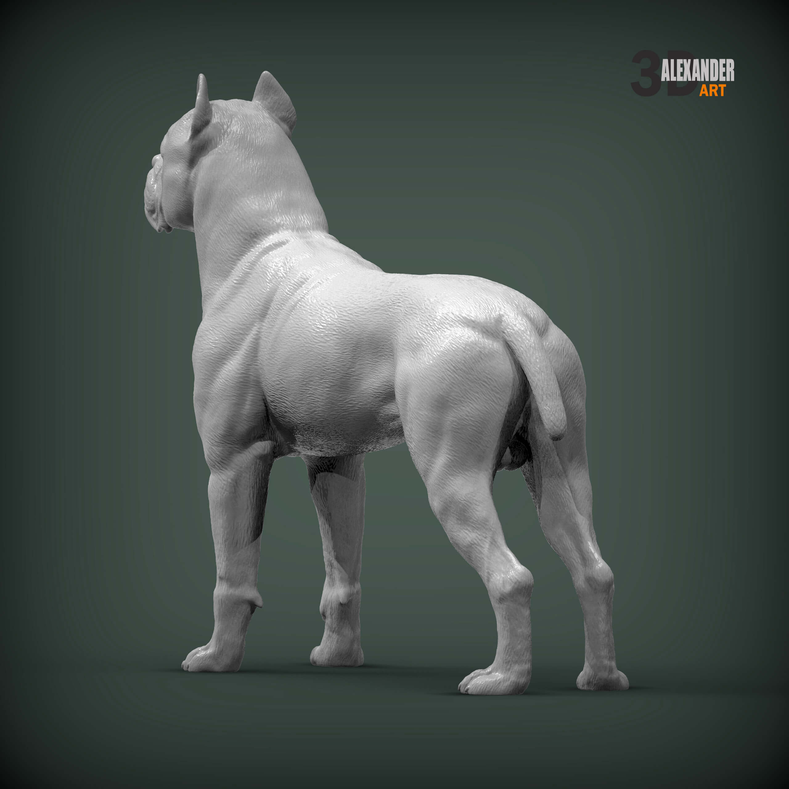 Cane Corso Sculpture - 3D Model by Alexander3dart