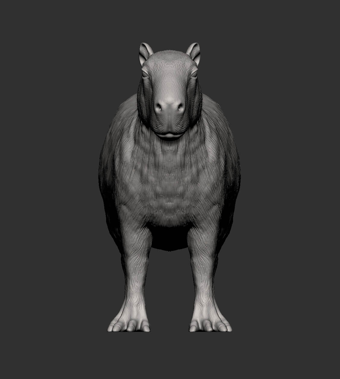 Capybara Sculpture - 3D Model by Alexander3dart