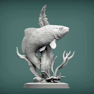 Carp 3D Print Model by Alexander3dart