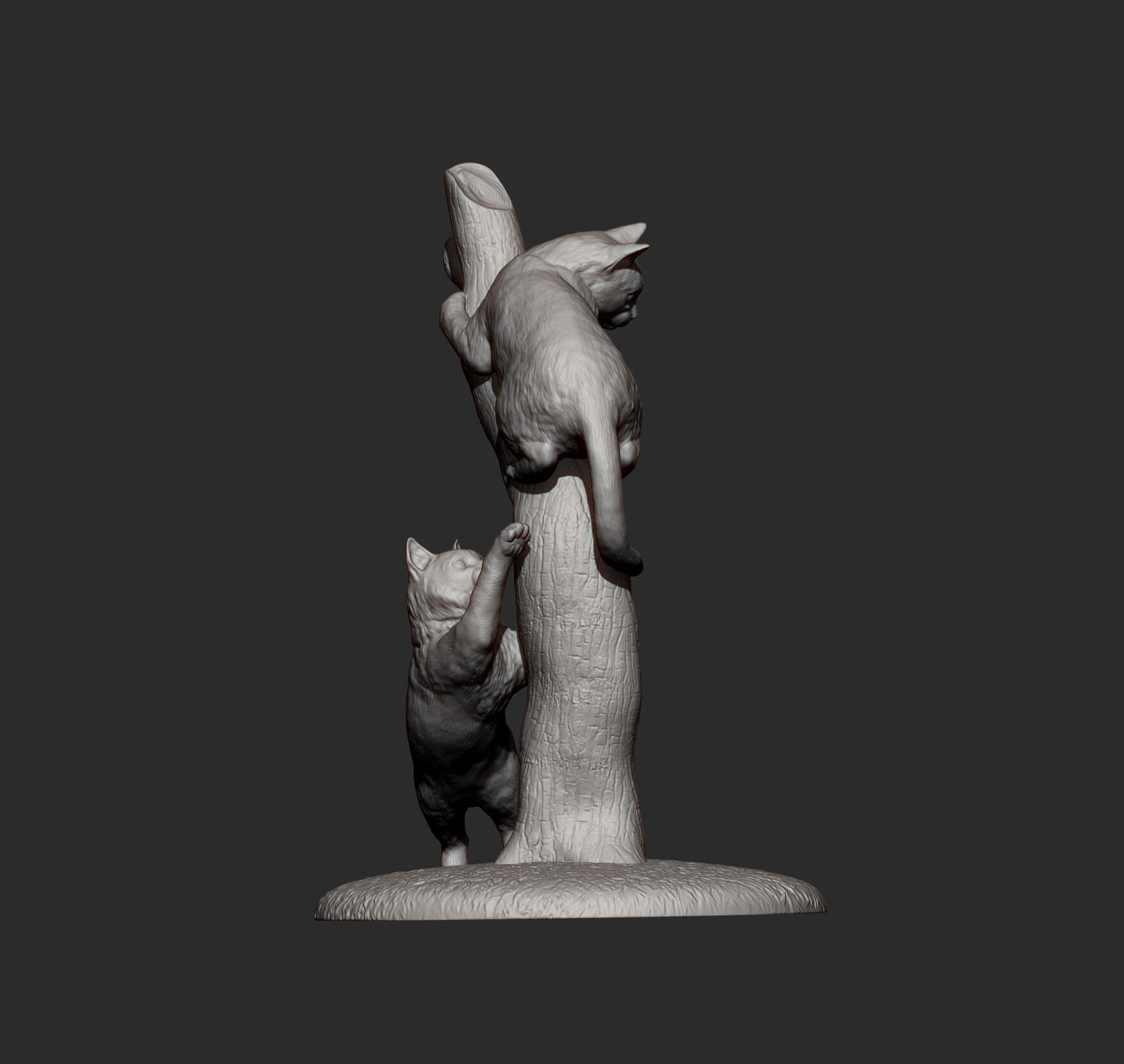 Cats Play 3D Print Model by Alexander3dart