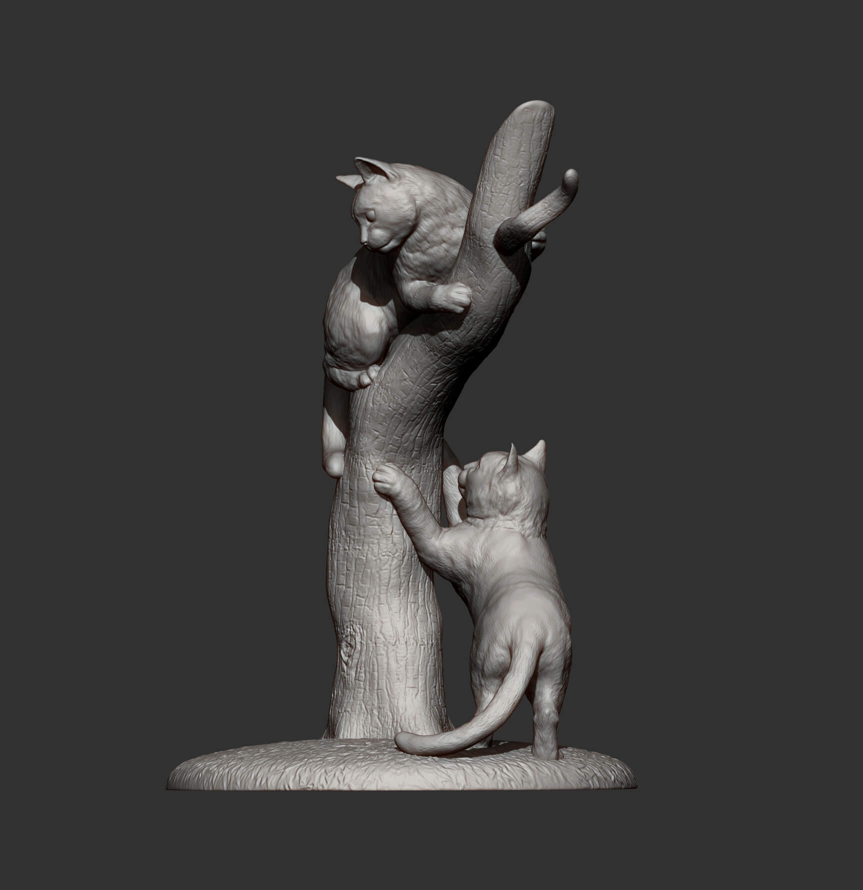 Cats Play 3D Print Model by Alexander3dart