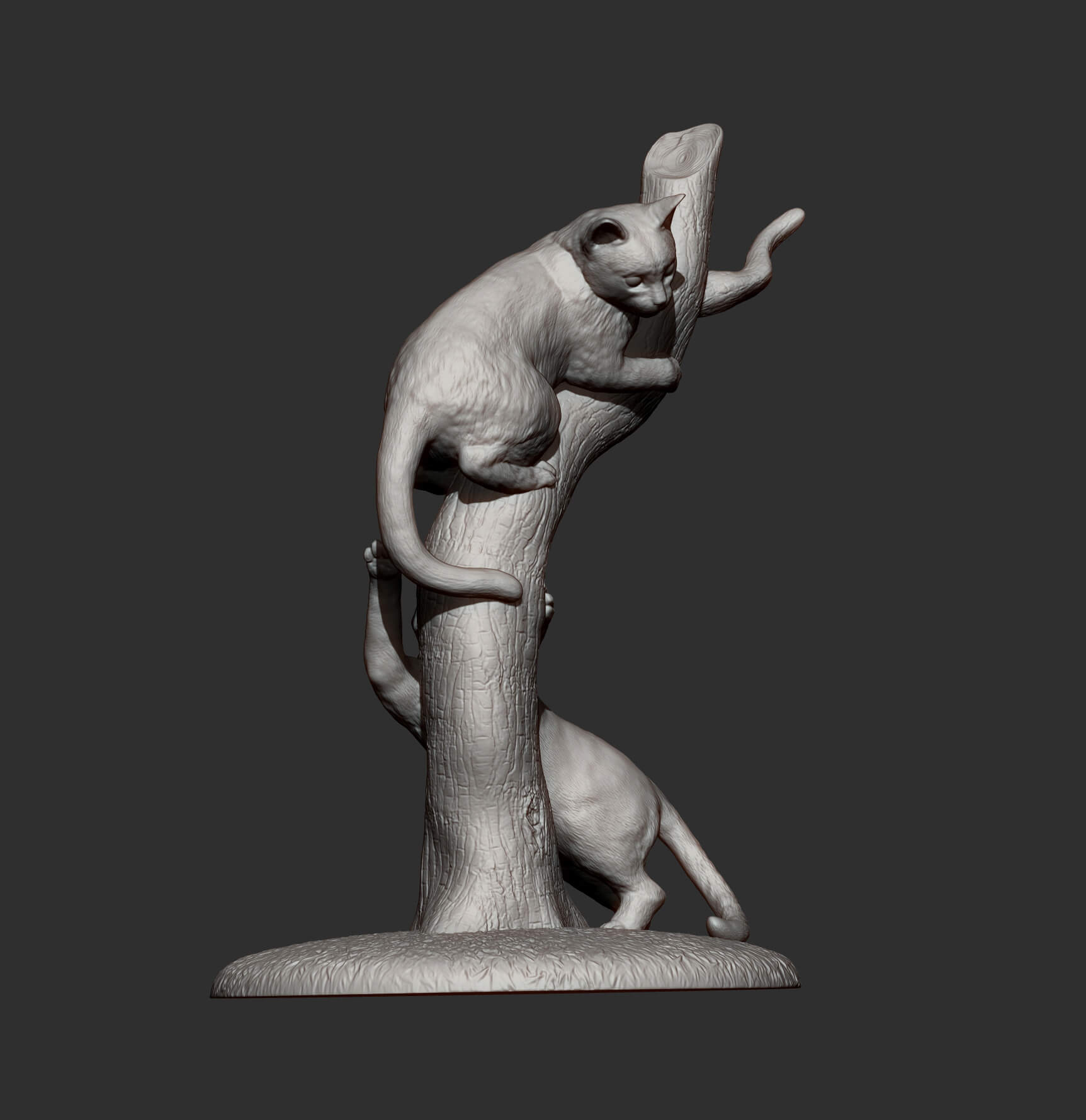 Cats Play 3D Print Model by Alexander3dart