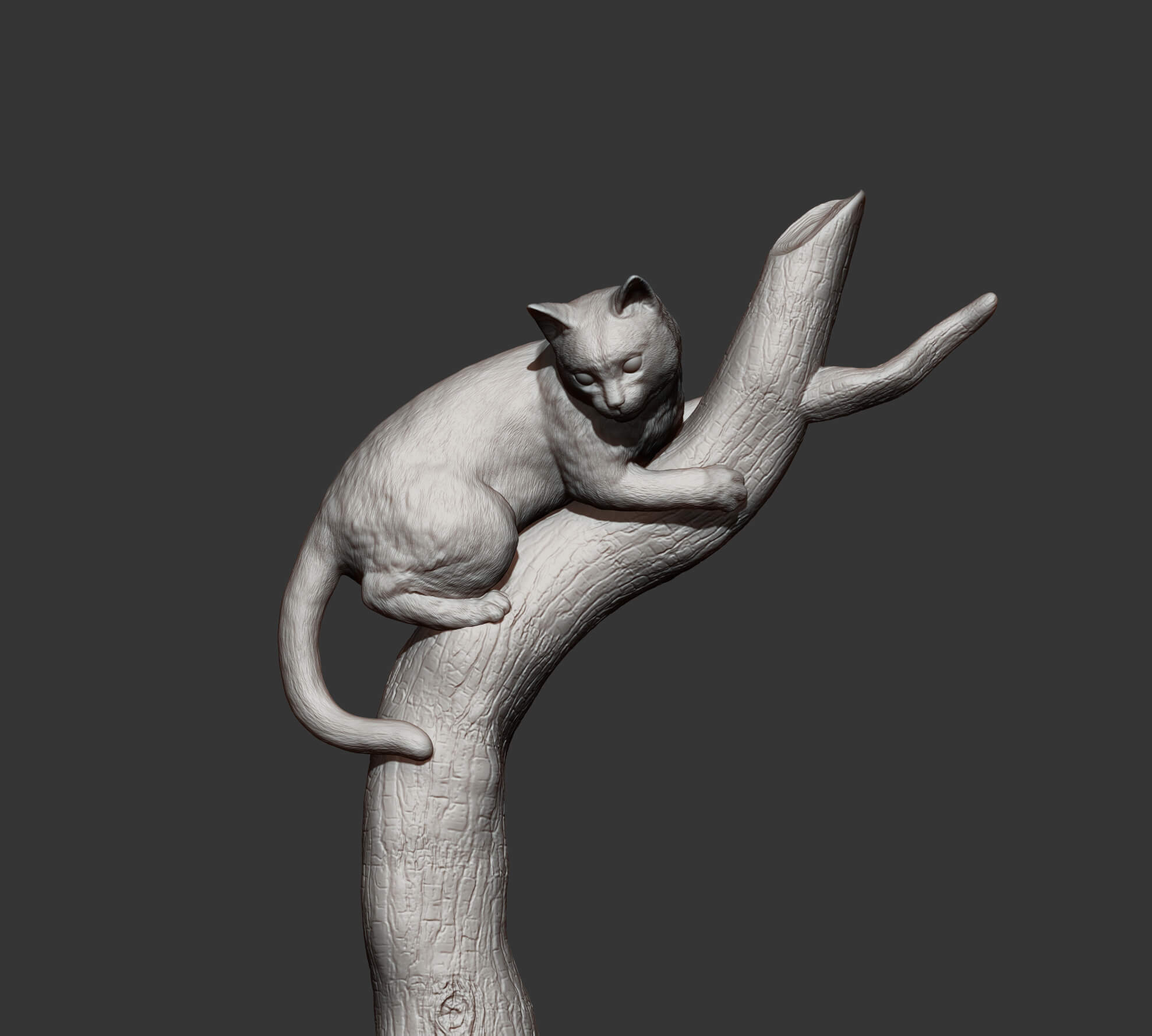 Cats Play 3D Print Model by Alexander3dart