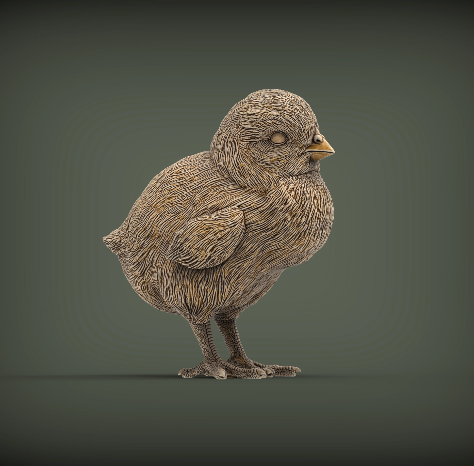 Chick Sculpture - 3D Model by Alexander3dart
