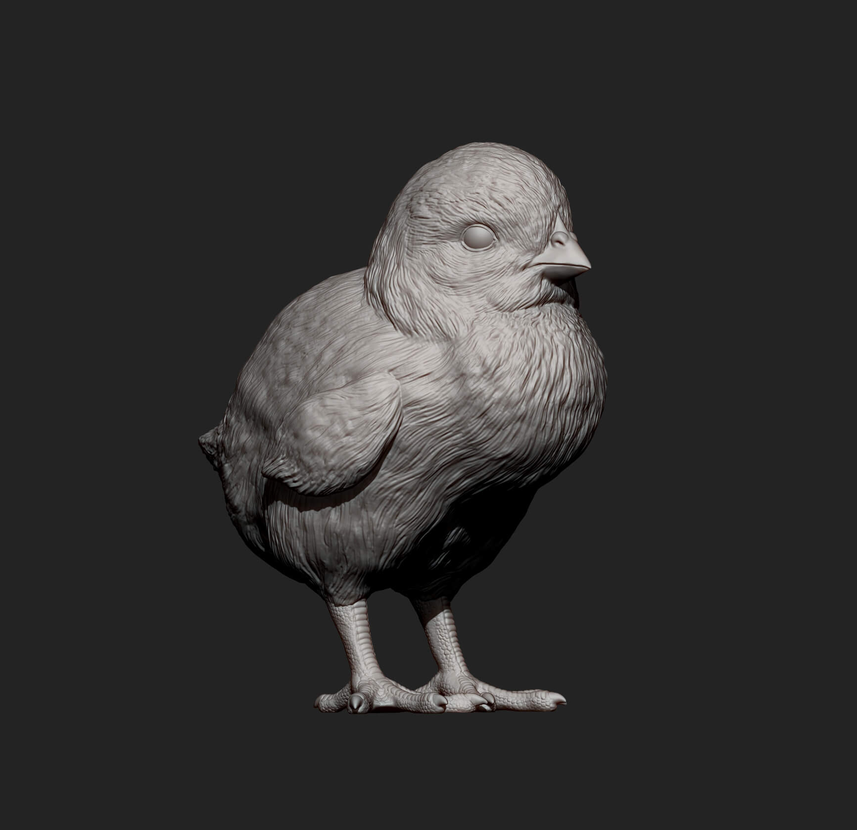 Chick Sculpture - 3D Model by Alexander3dart
