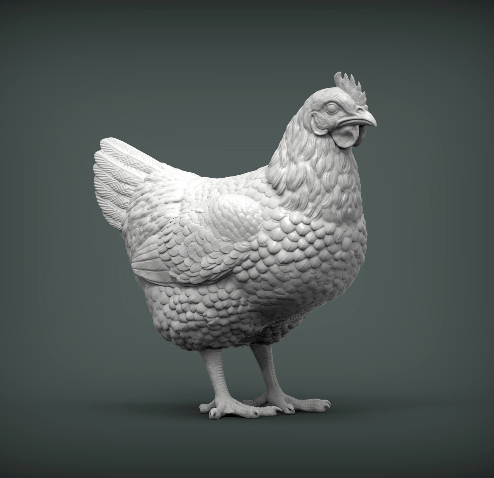 Chicken 3D Print Model by Alexander3dart