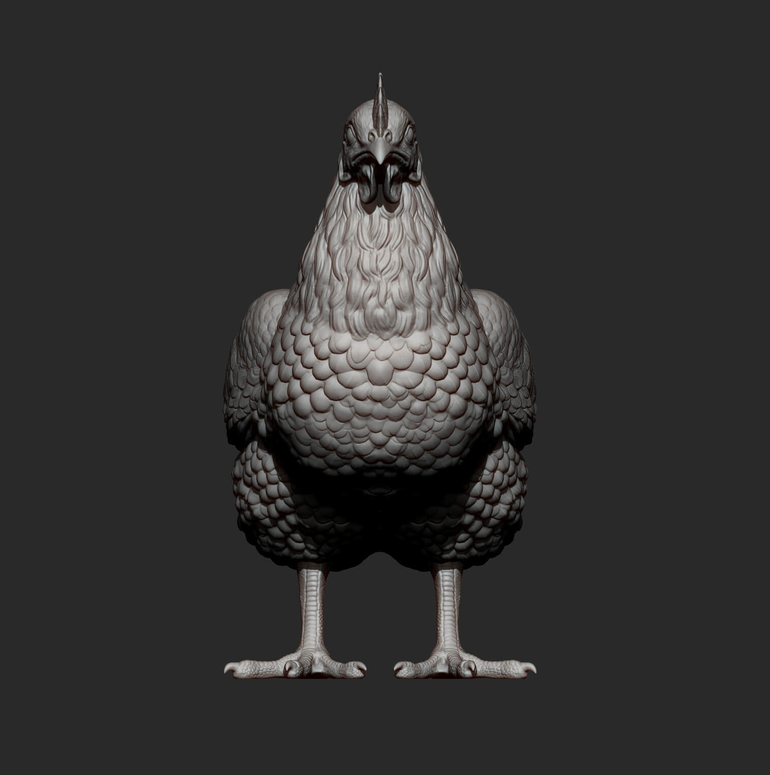 Chicken Sculpture - 3D Model by Alexander3dart