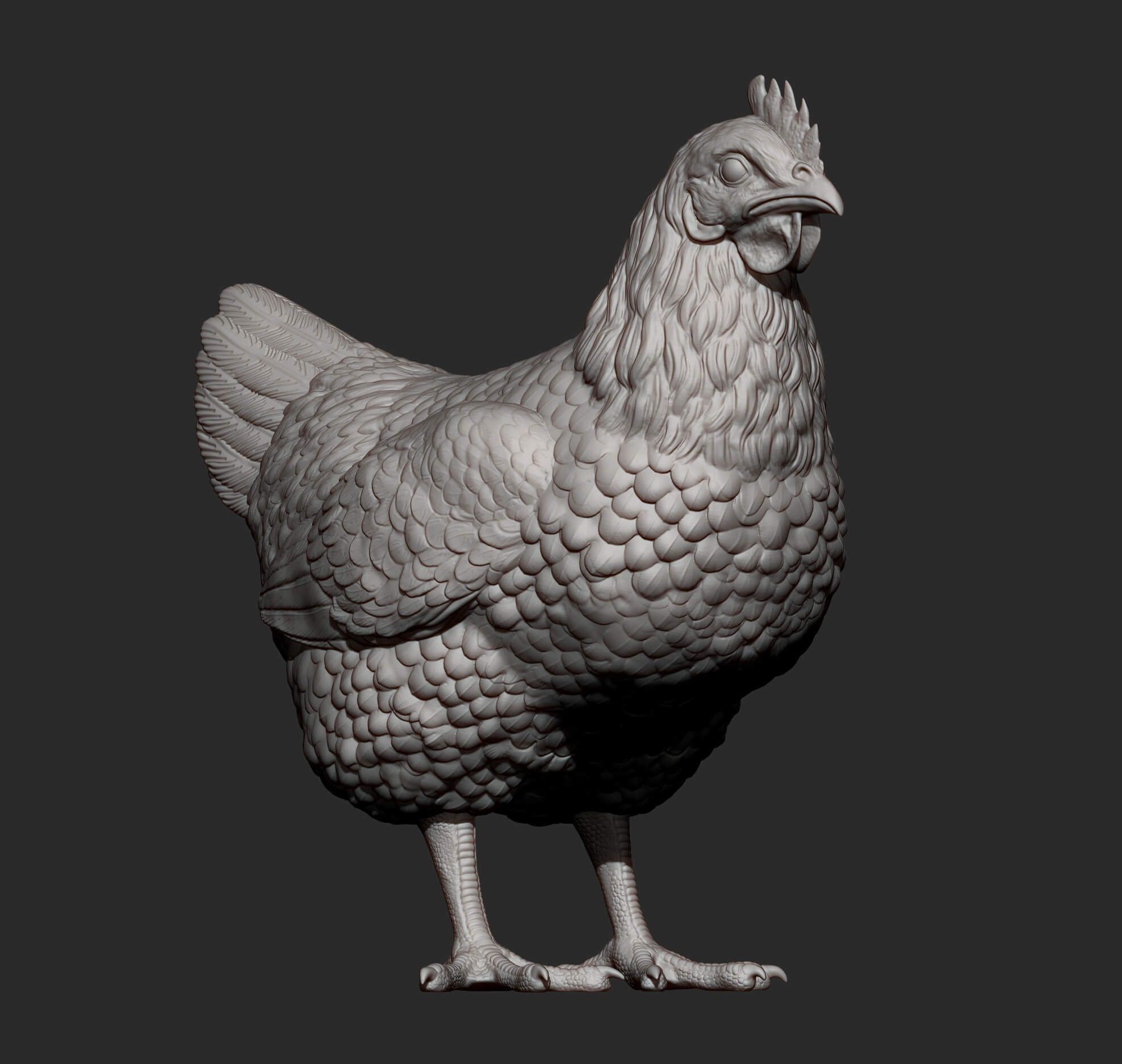 Chicken Sculpture - 3D Model by Alexander3dart