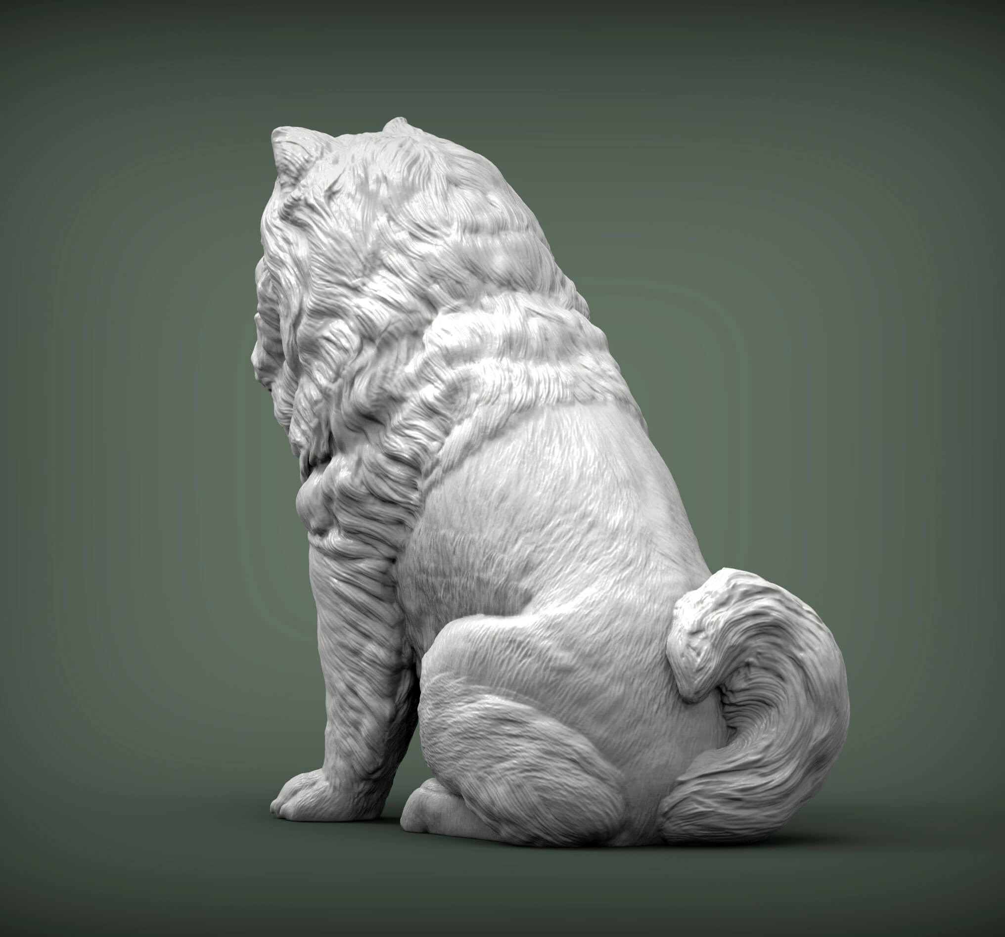 Chow Chow Sitting 3D Print Model by Alexander3dart