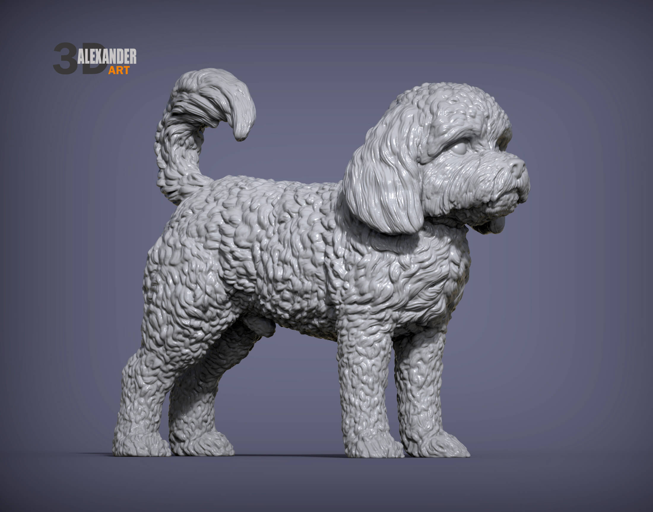 Cockerpoo 3D Print Model by Alexander3dart