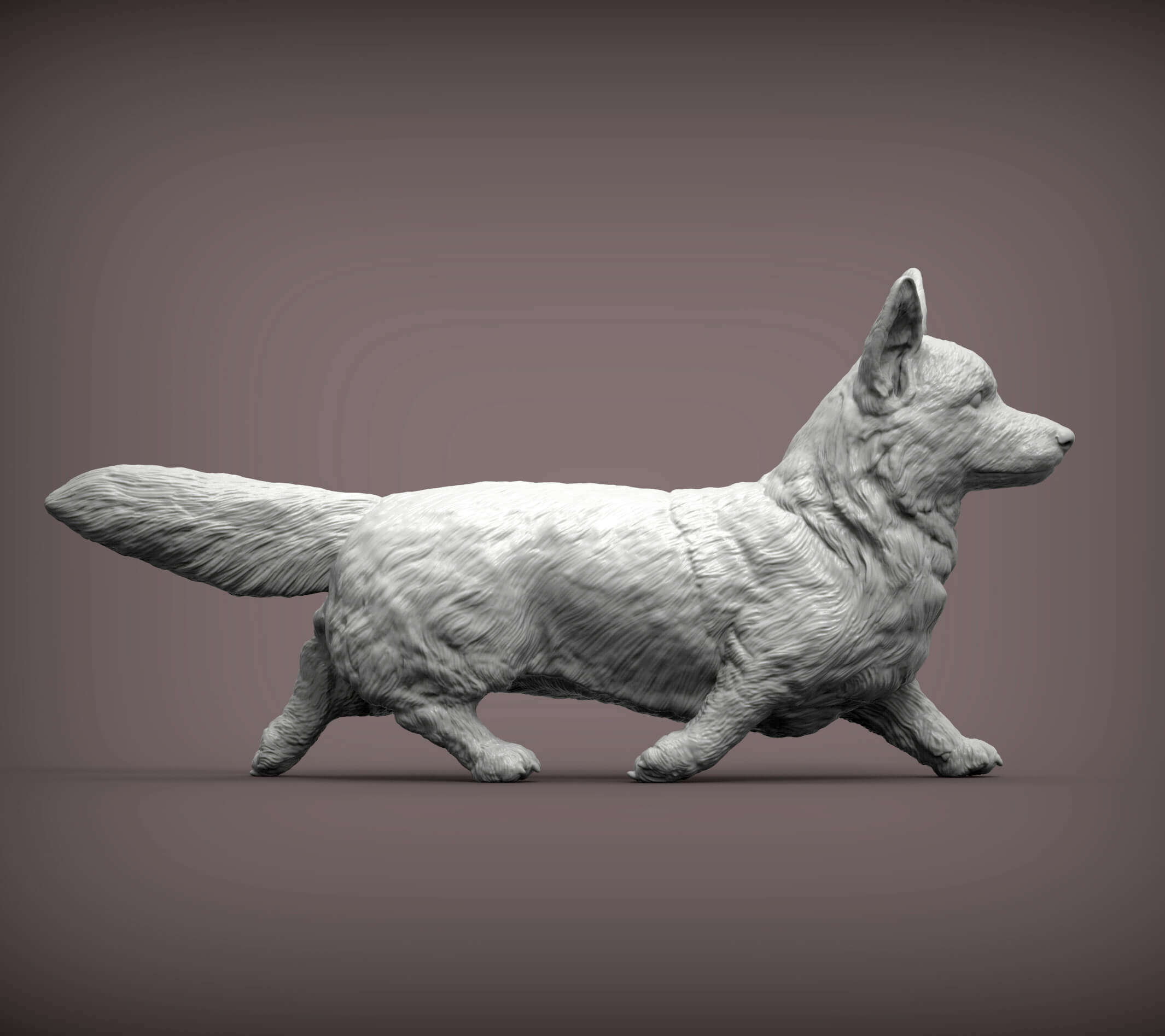 Corgi Runs 3D Print Model by Alexander3dart