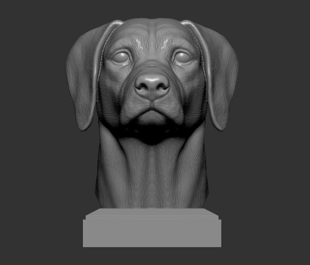 Dalmatian Bust 3D Print Model by Alexander3dart