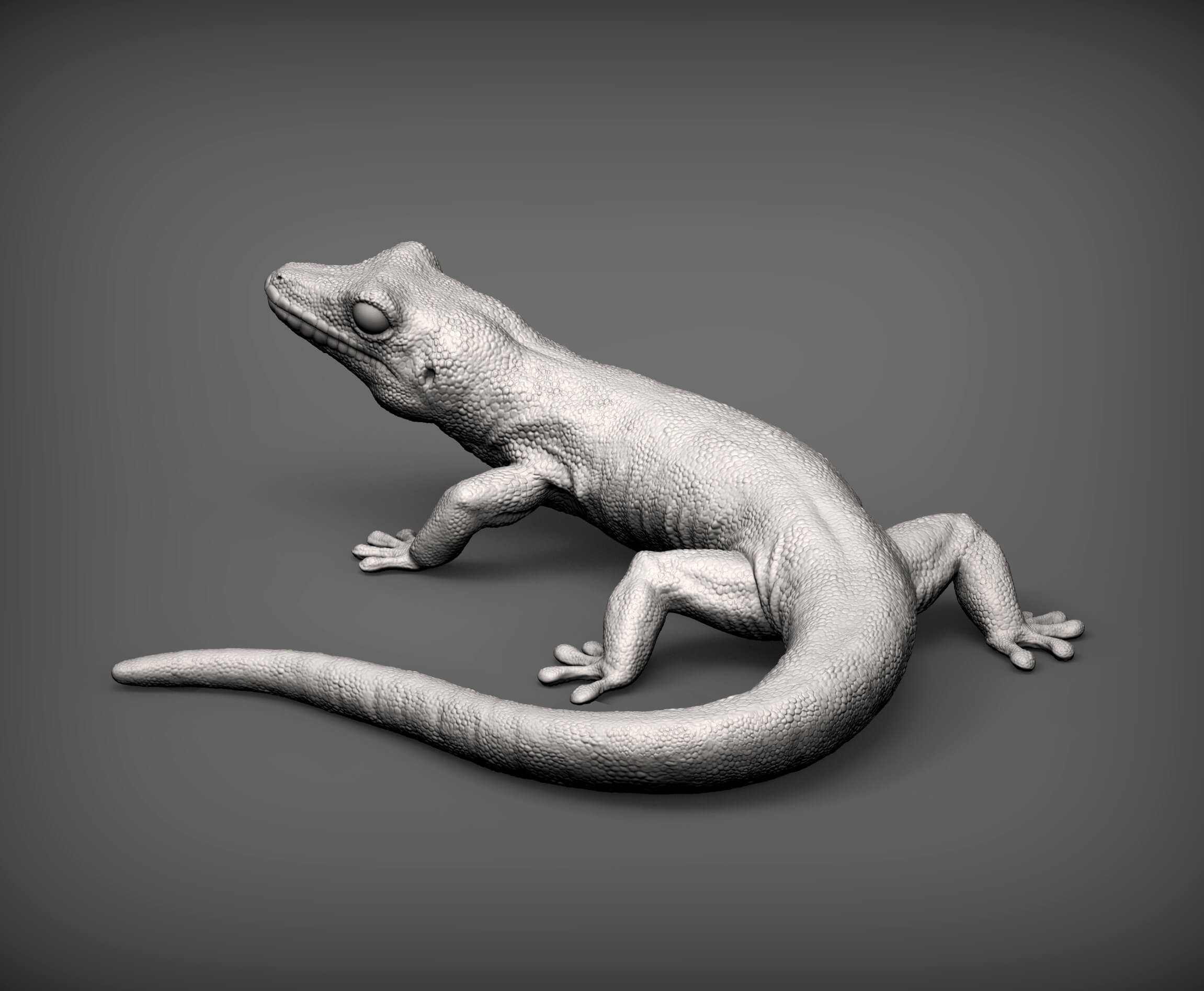 Day Gecko Sculpture - 3D Model by Alexander3dart