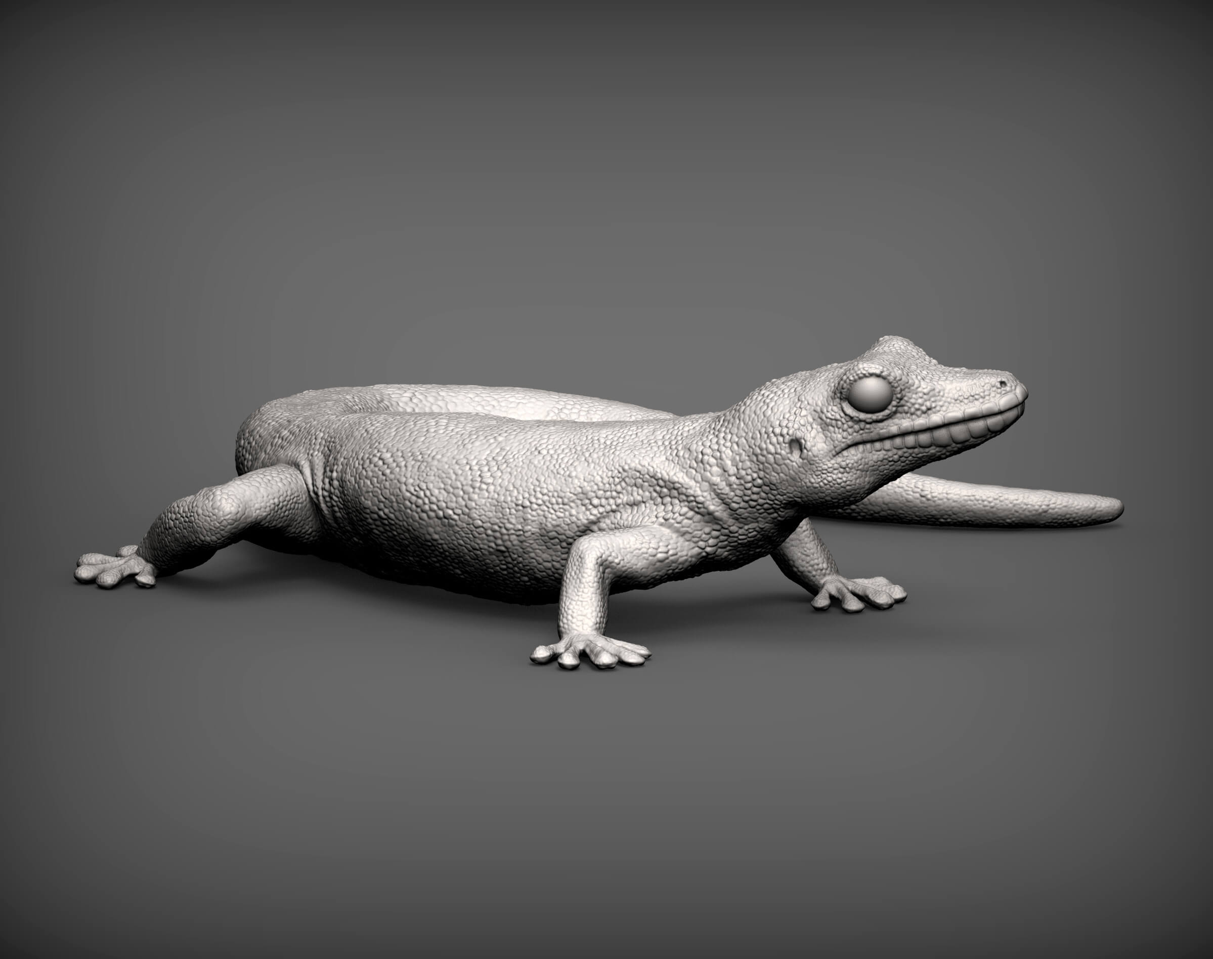 Day Gecko Sculpture - 3D Model by Alexander3dart