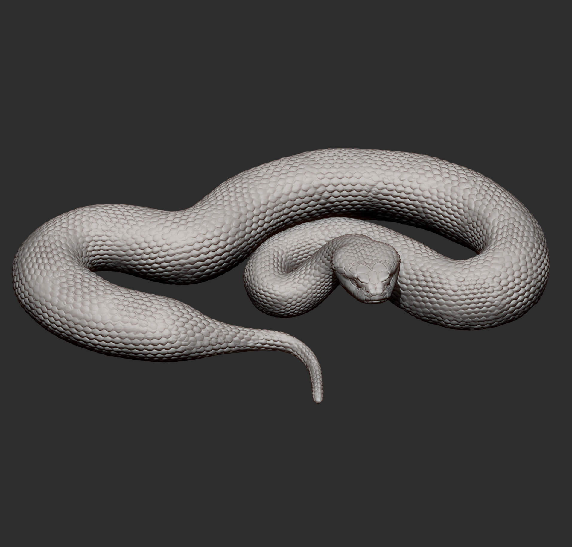 Death Adder Sculpture - 3D Model by Alexander3dart