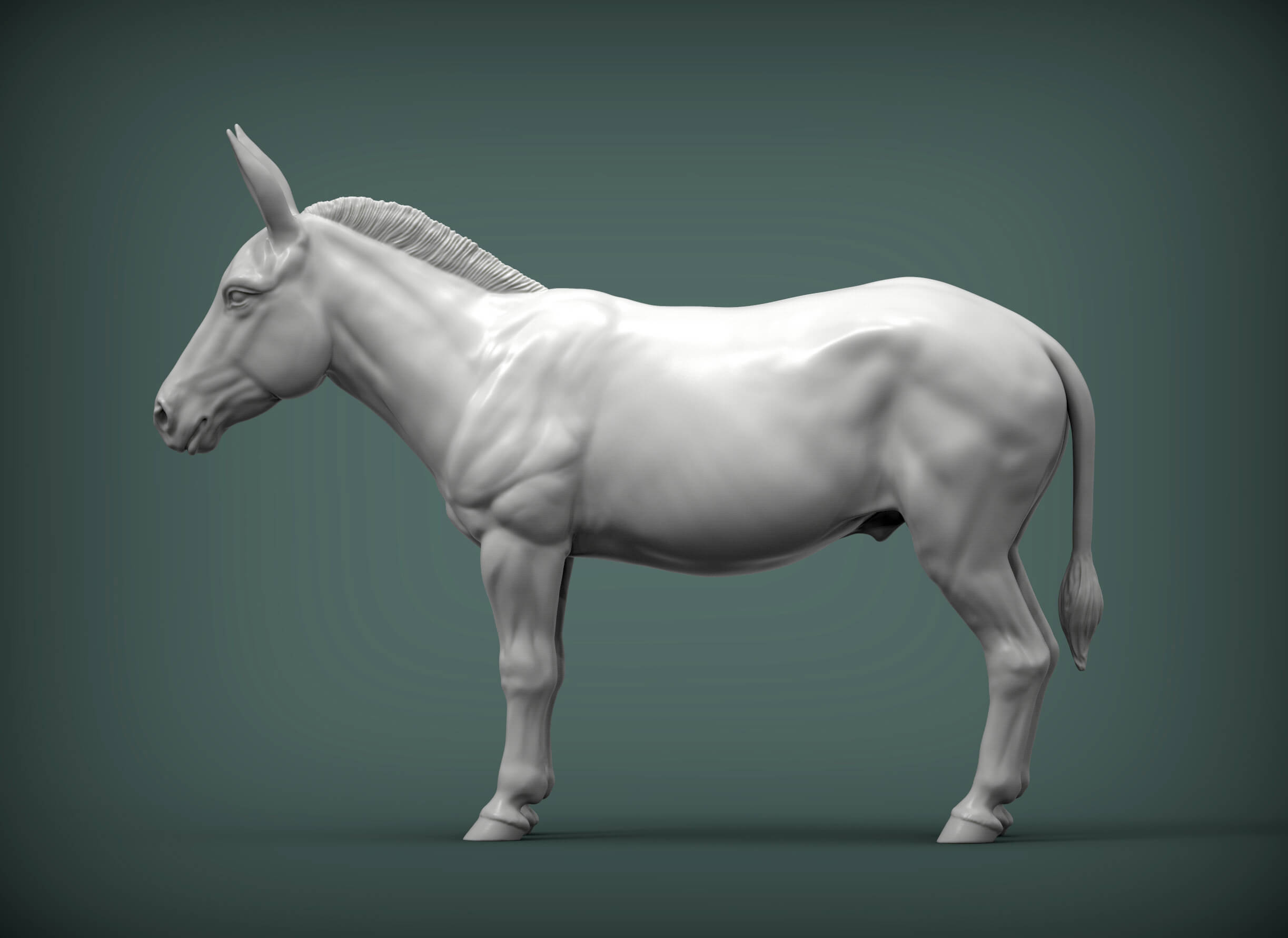 Donkey 3D Print Model by Alexander3dart