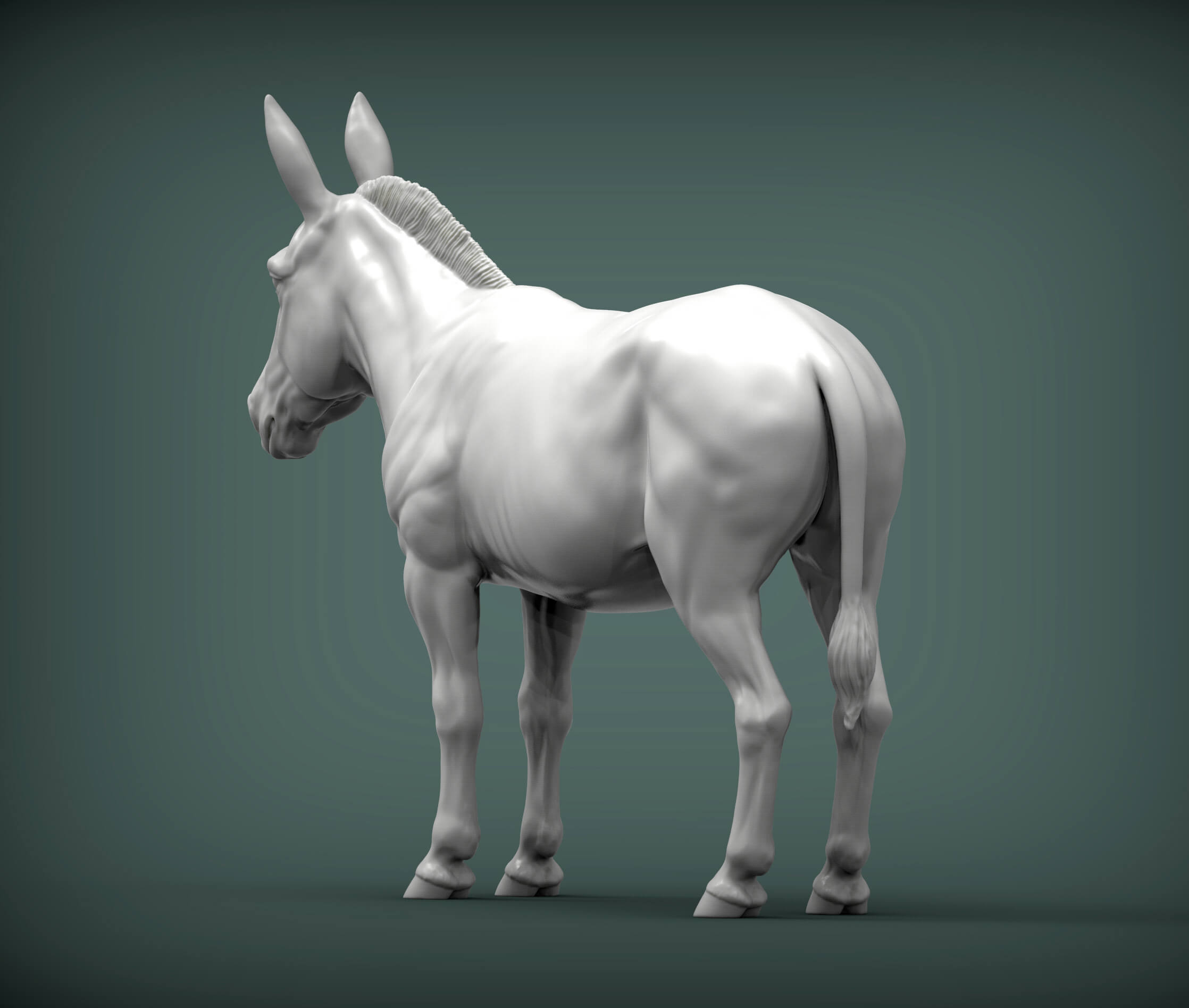 Donkey 3D Print Model by Alexander3dart