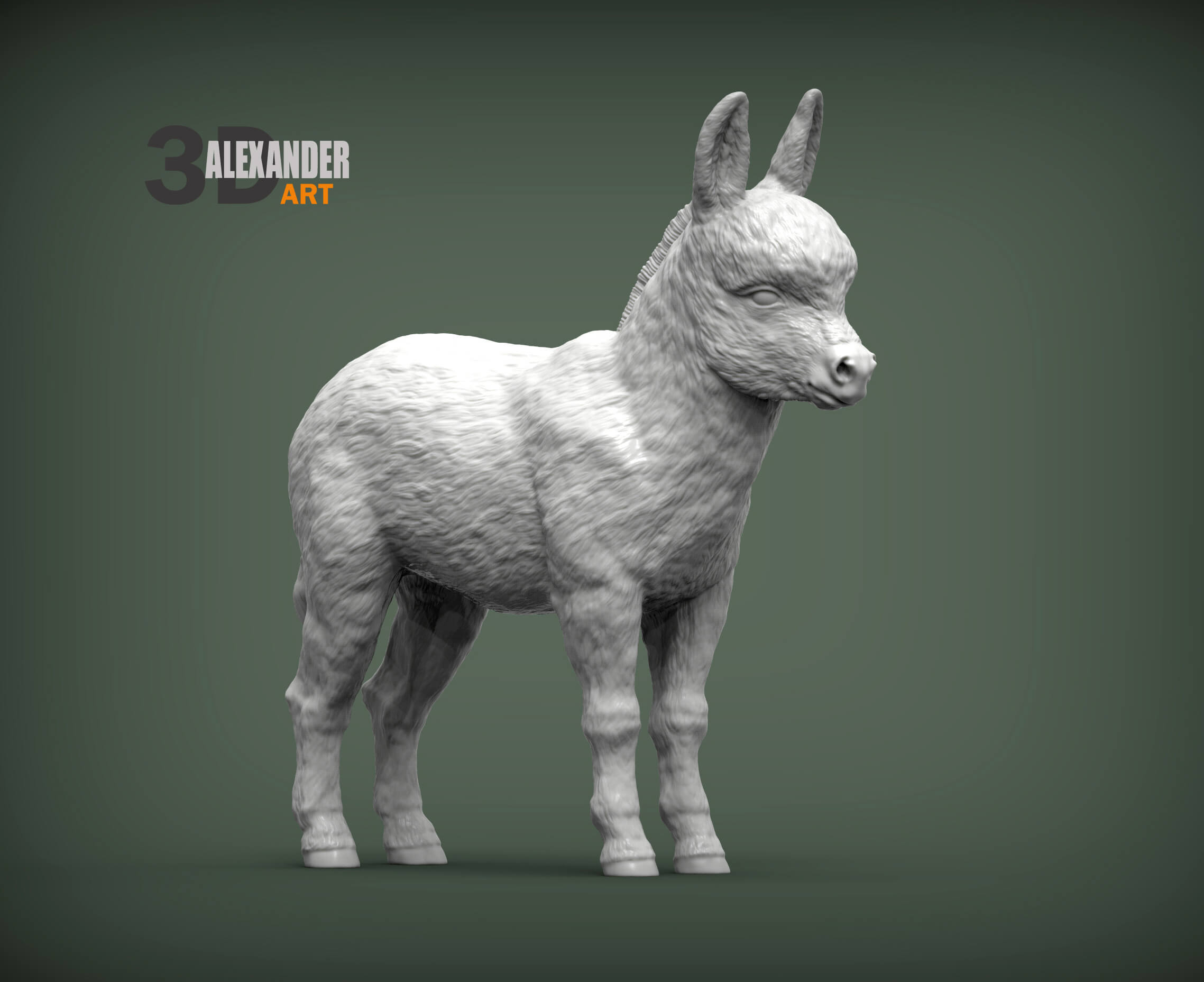Donkey Baby 3D Print Model by Alexander3dart