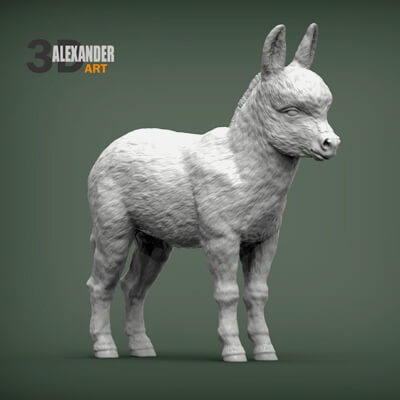 Print Ready 3D Models | Animals | Donkeys | RenderHub