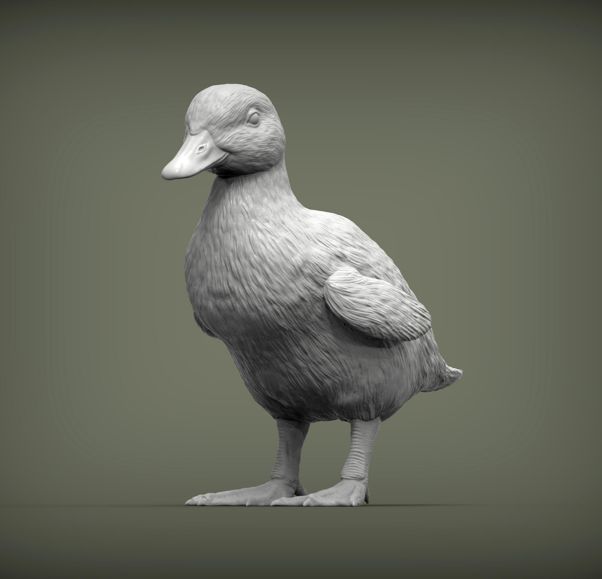 Duckling Sculpture - 3D Model by Alexander3dart