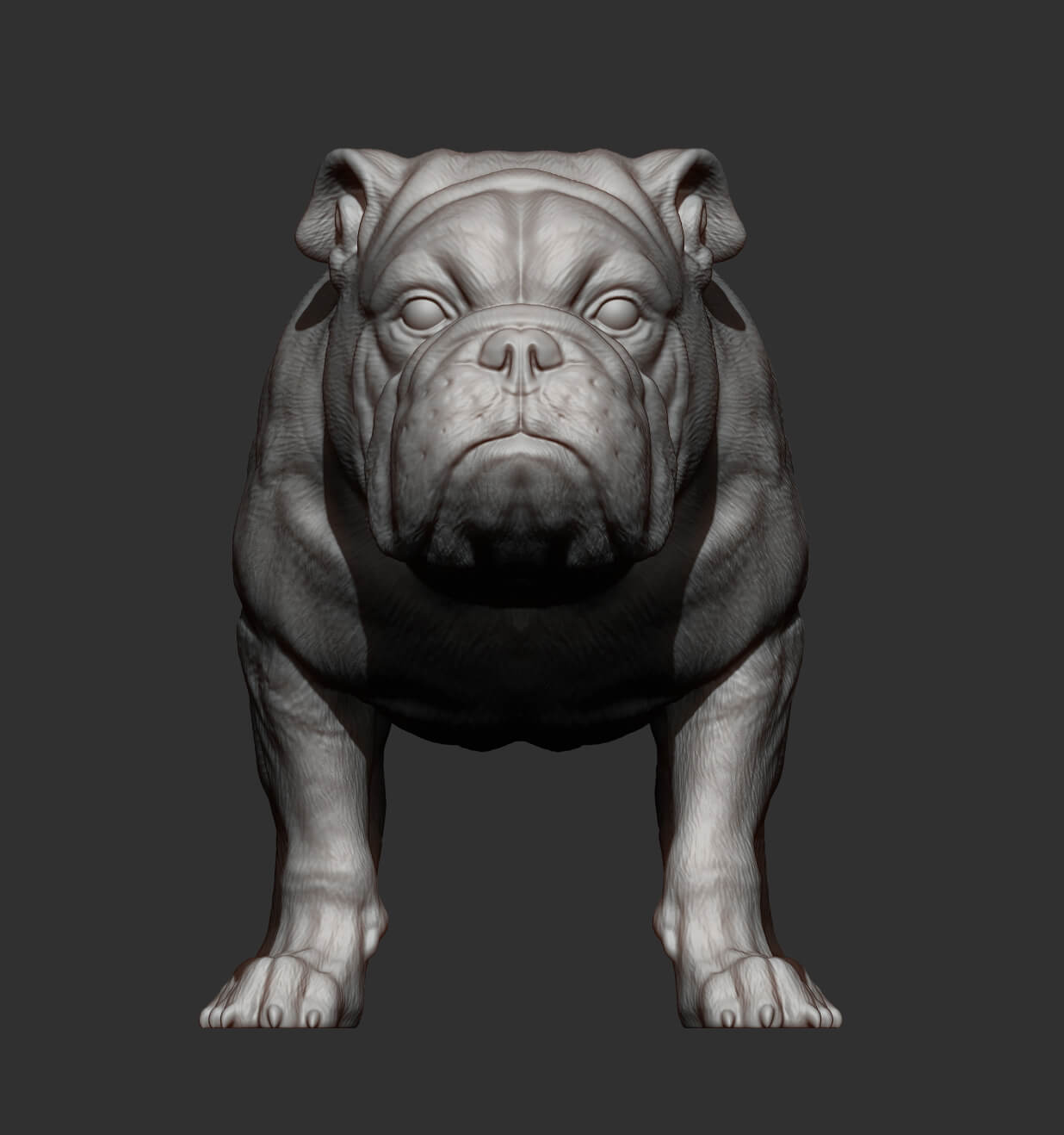 English Bulldog 3D Print Model by Alexander3dart