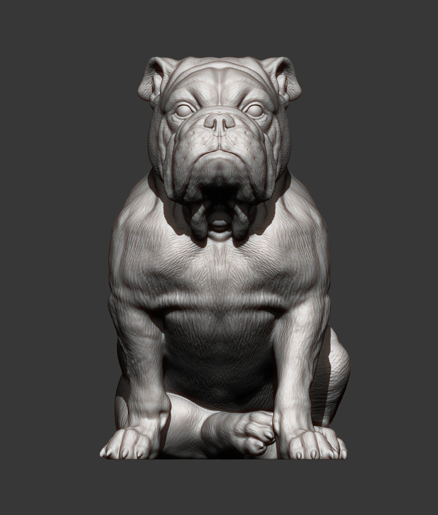English Bulldog 3D Print Model by Alexander3dart
