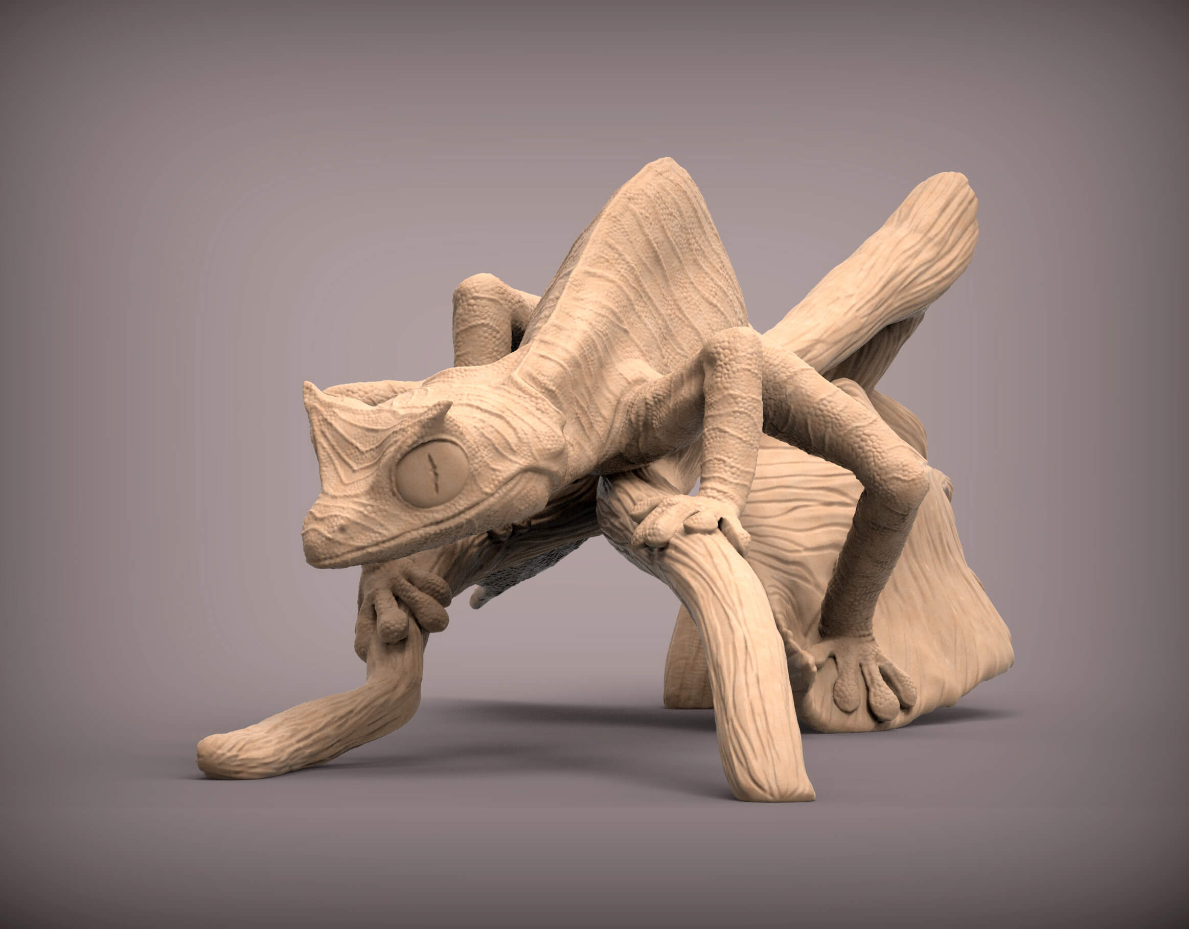 Fantastic Leaf-Tailed Gecko 3D Print Model by Alexander3dart