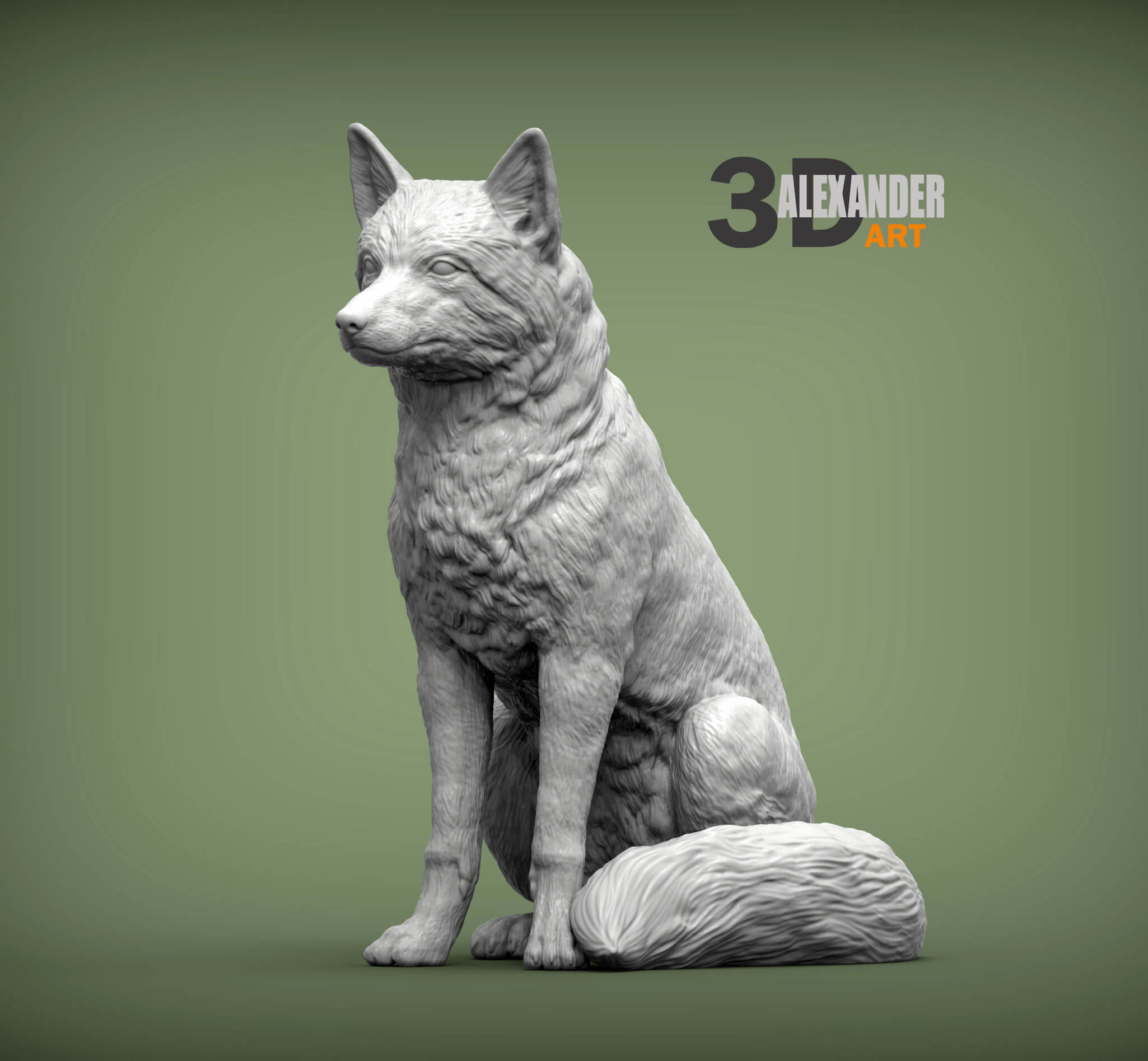 Fox 3D Print Model by Alexander3dart