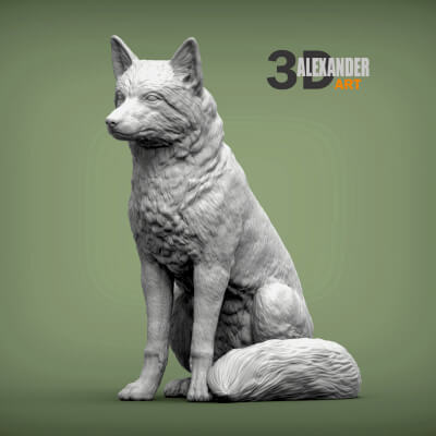 Fox 3D Print Model by Alexander3dart