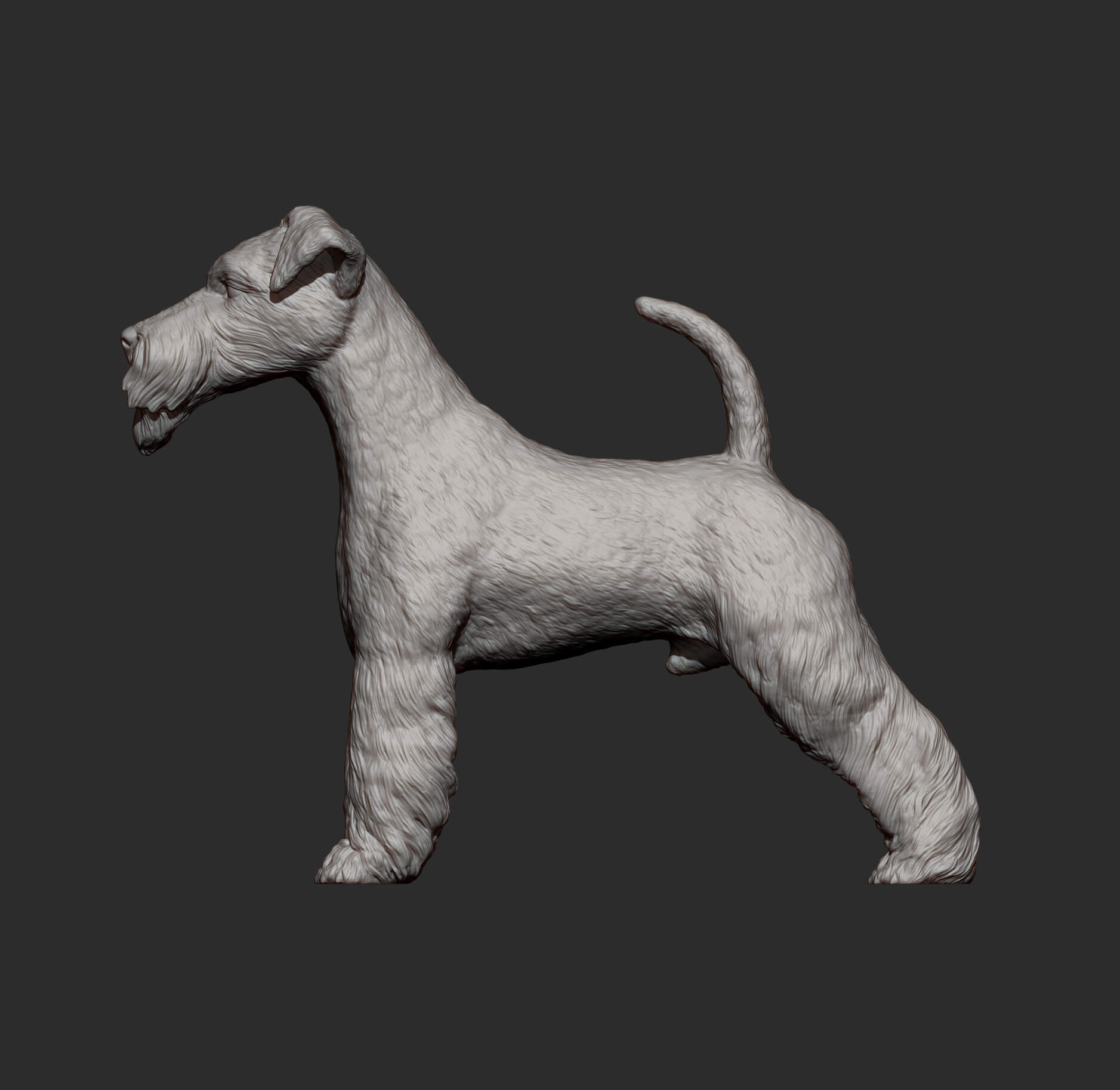 Fox Terrier Sculpture - 3D Model by Alexander3dart