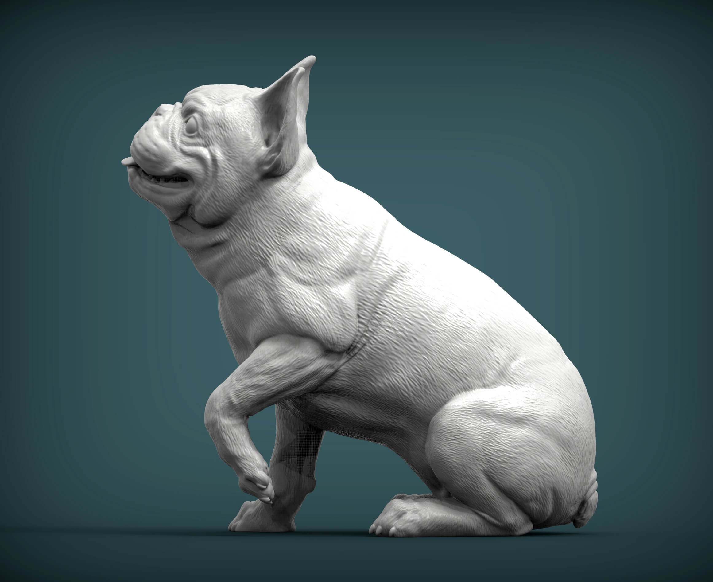 French Bulldog - 3D Model by Alexander3dart