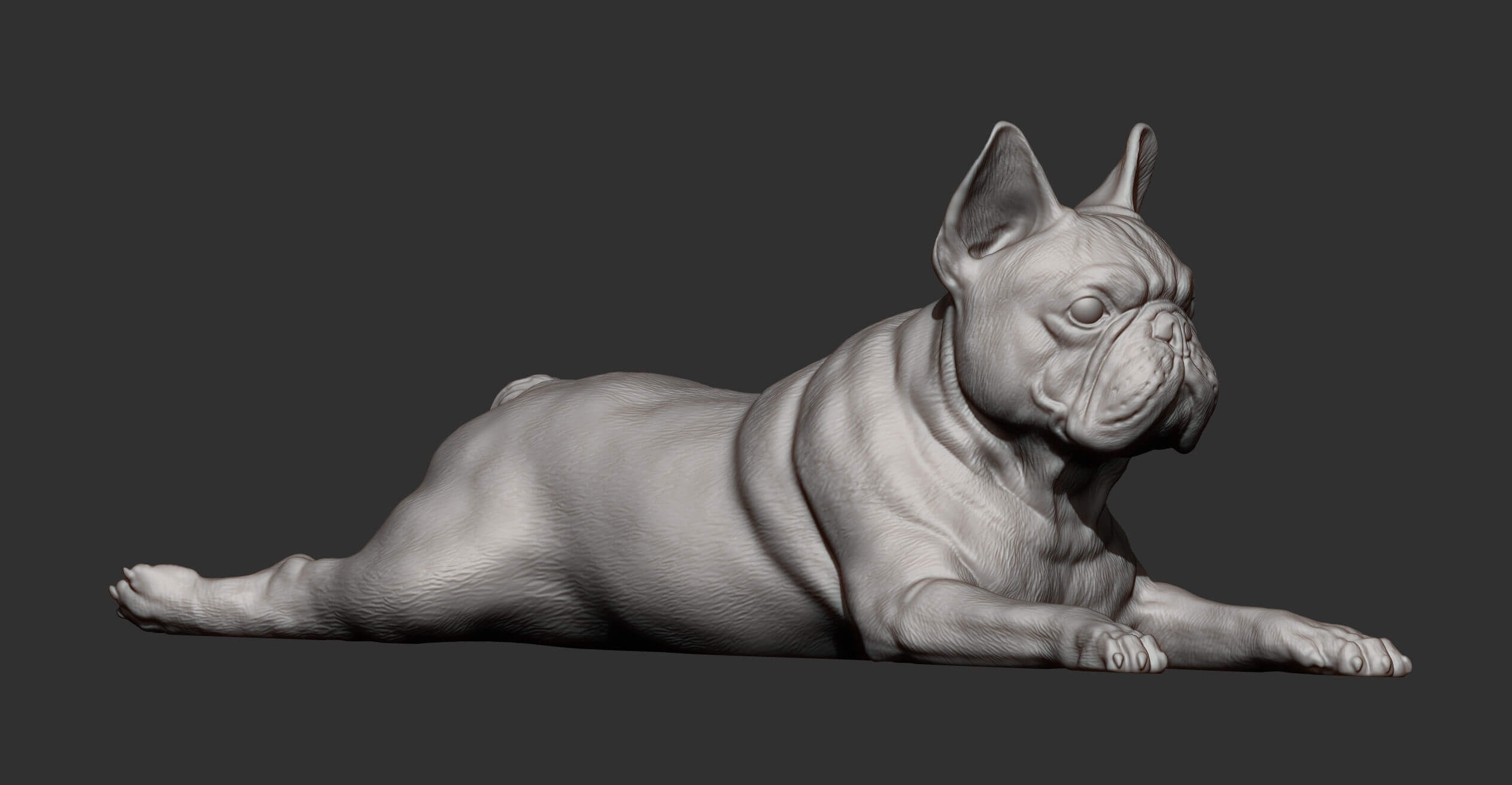 French Bulldog - 3D Model by Alexander3dart
