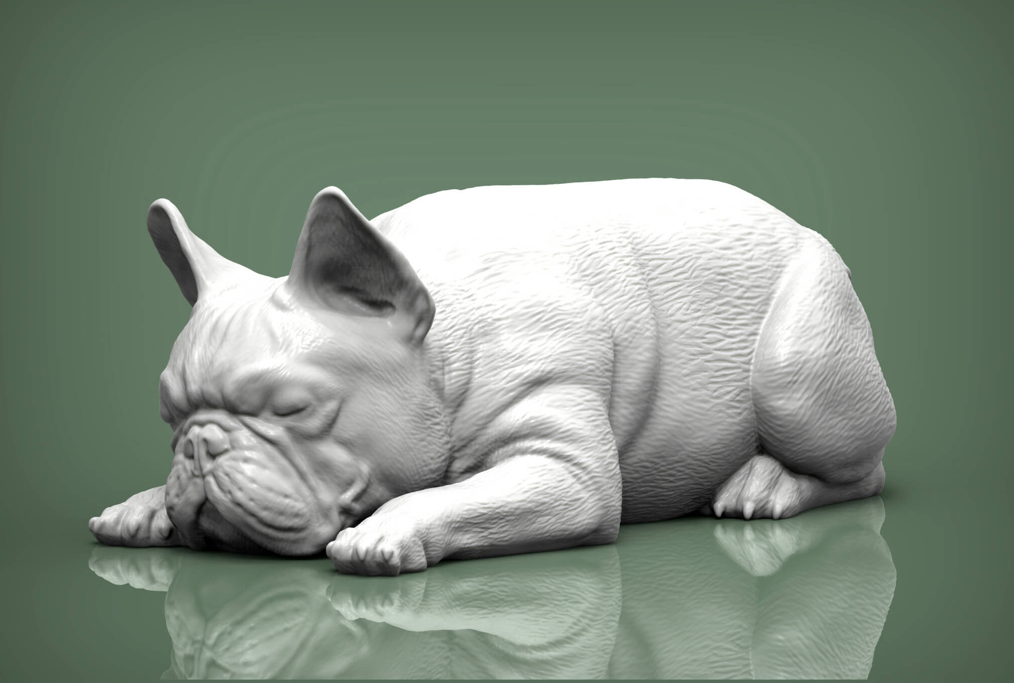 French Bulldog - 3D Model by Alexander3dart