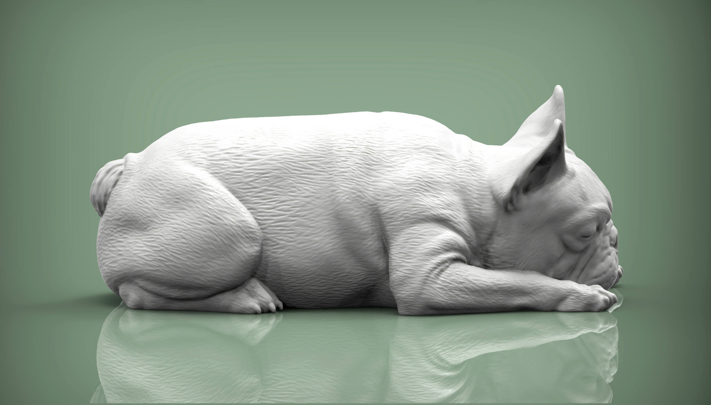 French Bulldog - 3D Model by Alexander3dart