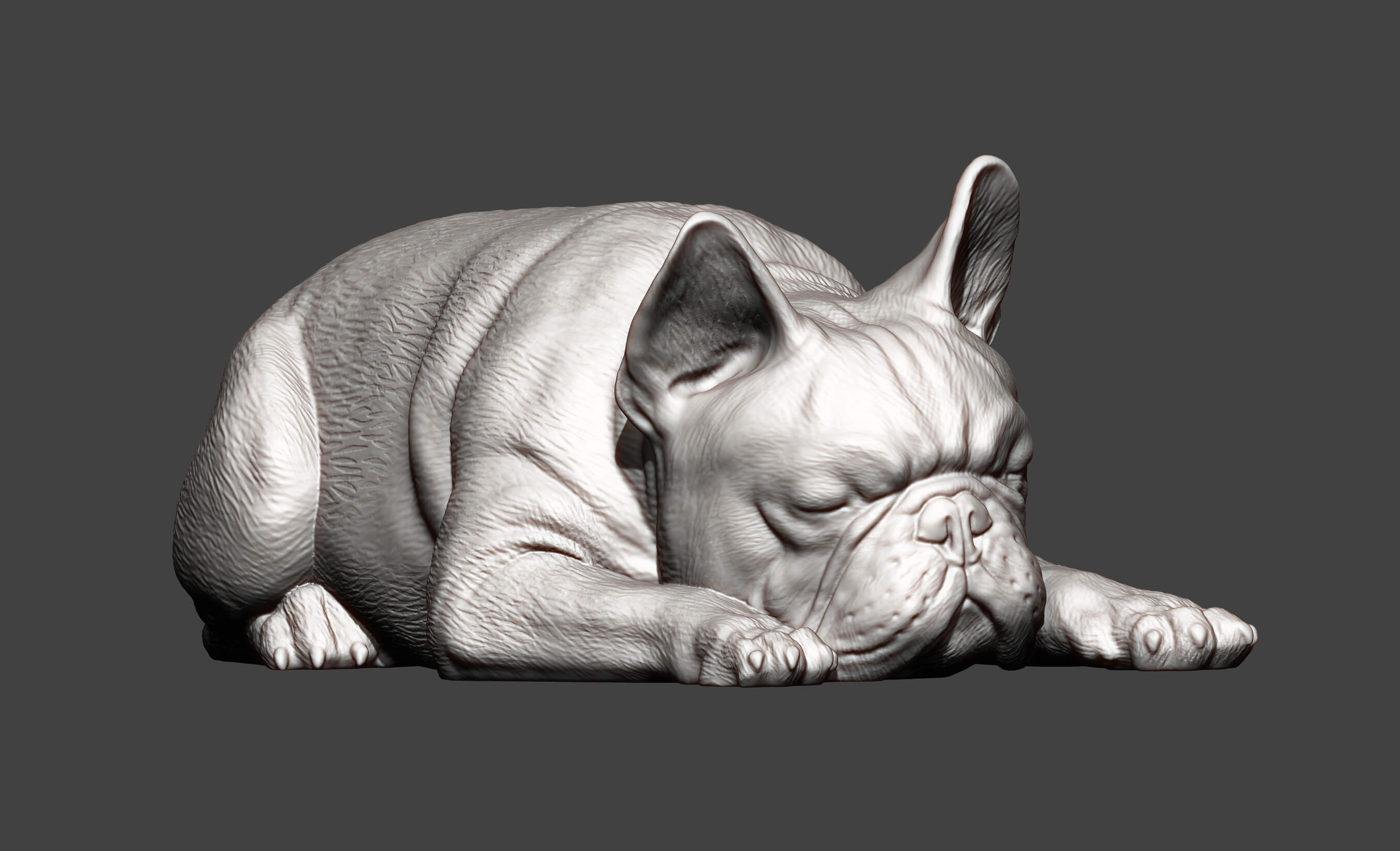French Bulldog - 3D Model by Alexander3dart