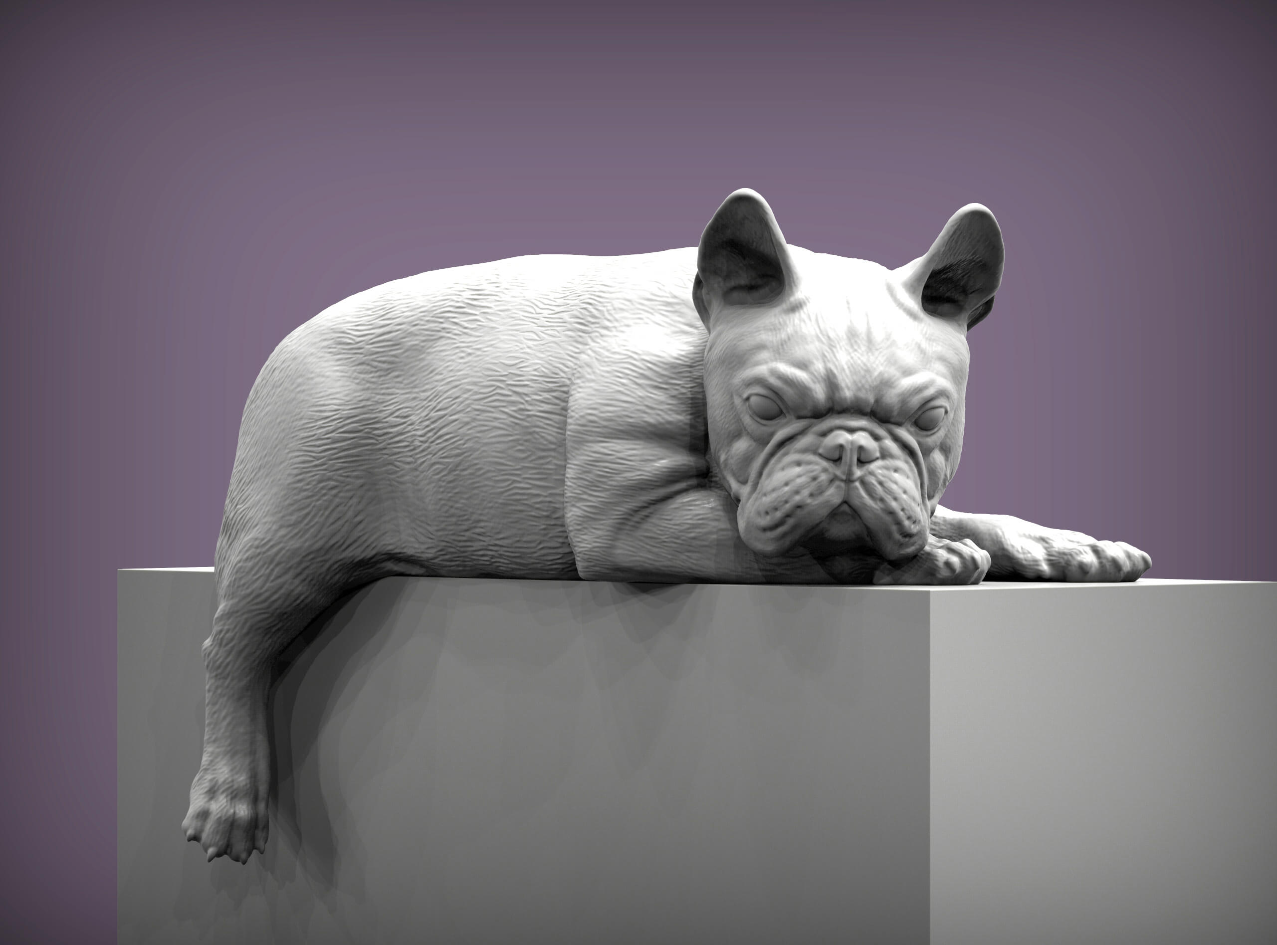 French Bulldog - 3D Model by Alexander3dart
