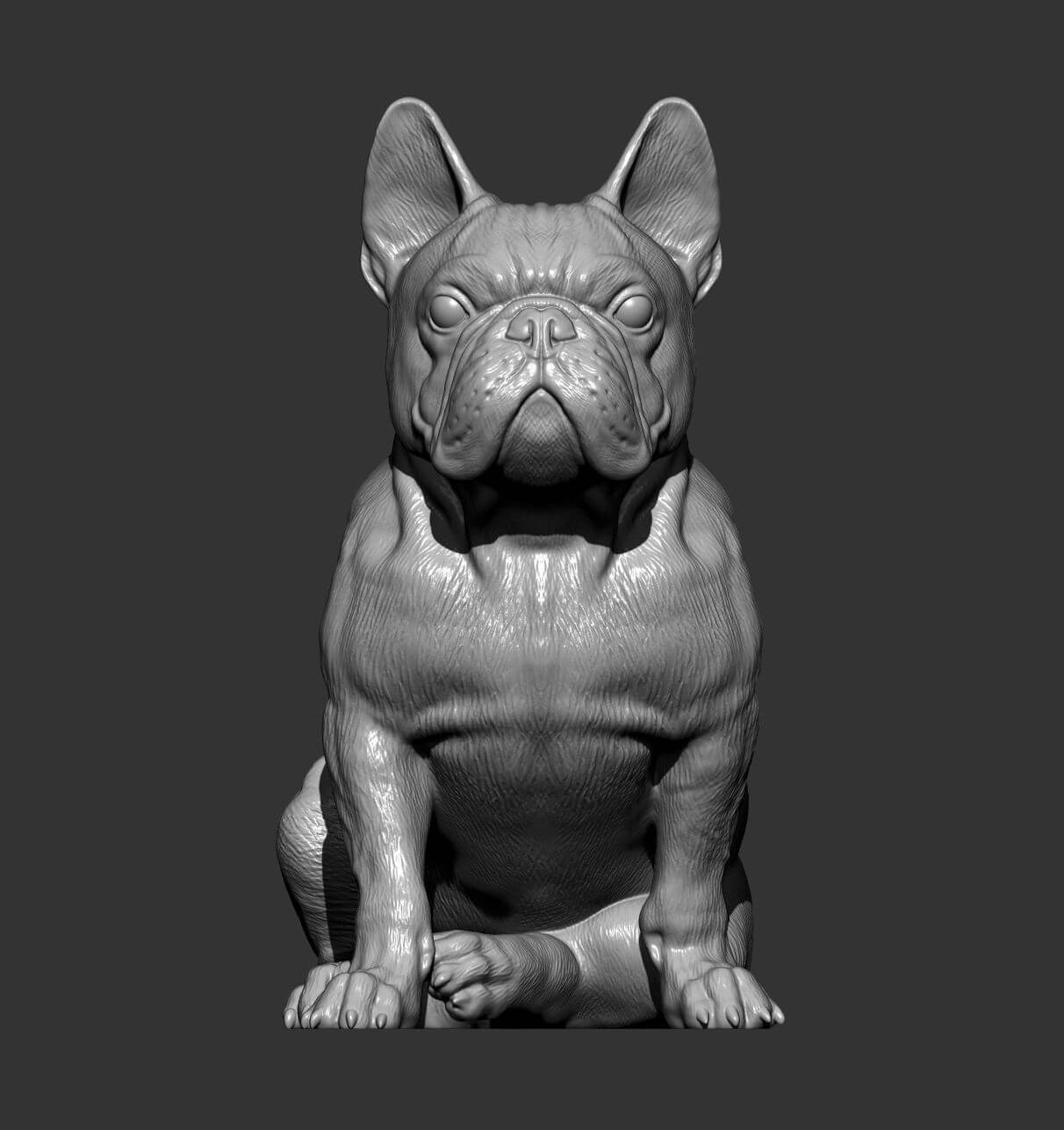 French Bulldog - 3D Model by Alexander3dart