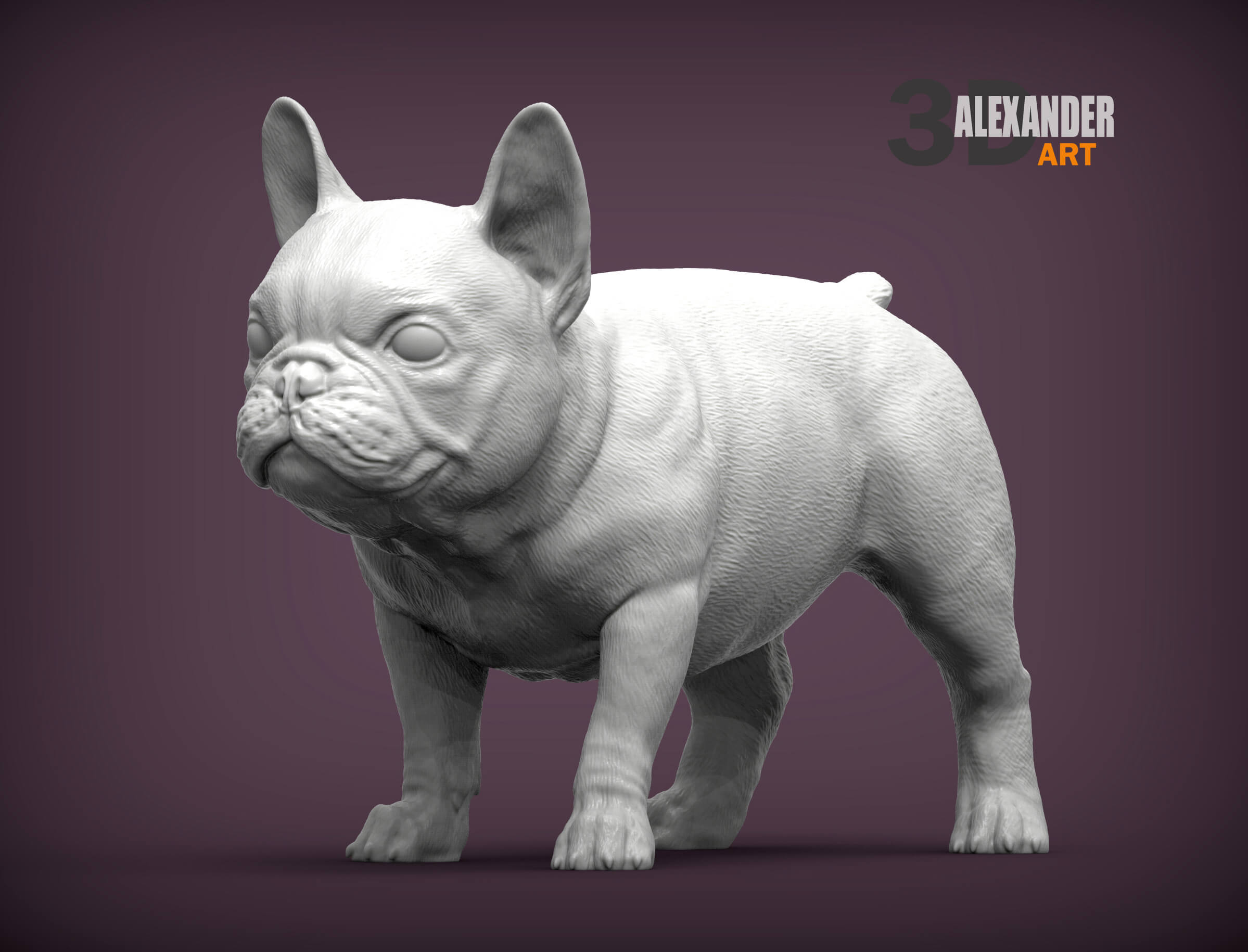 French Bulldog Puppy 3D Print Model by Alexander3dart