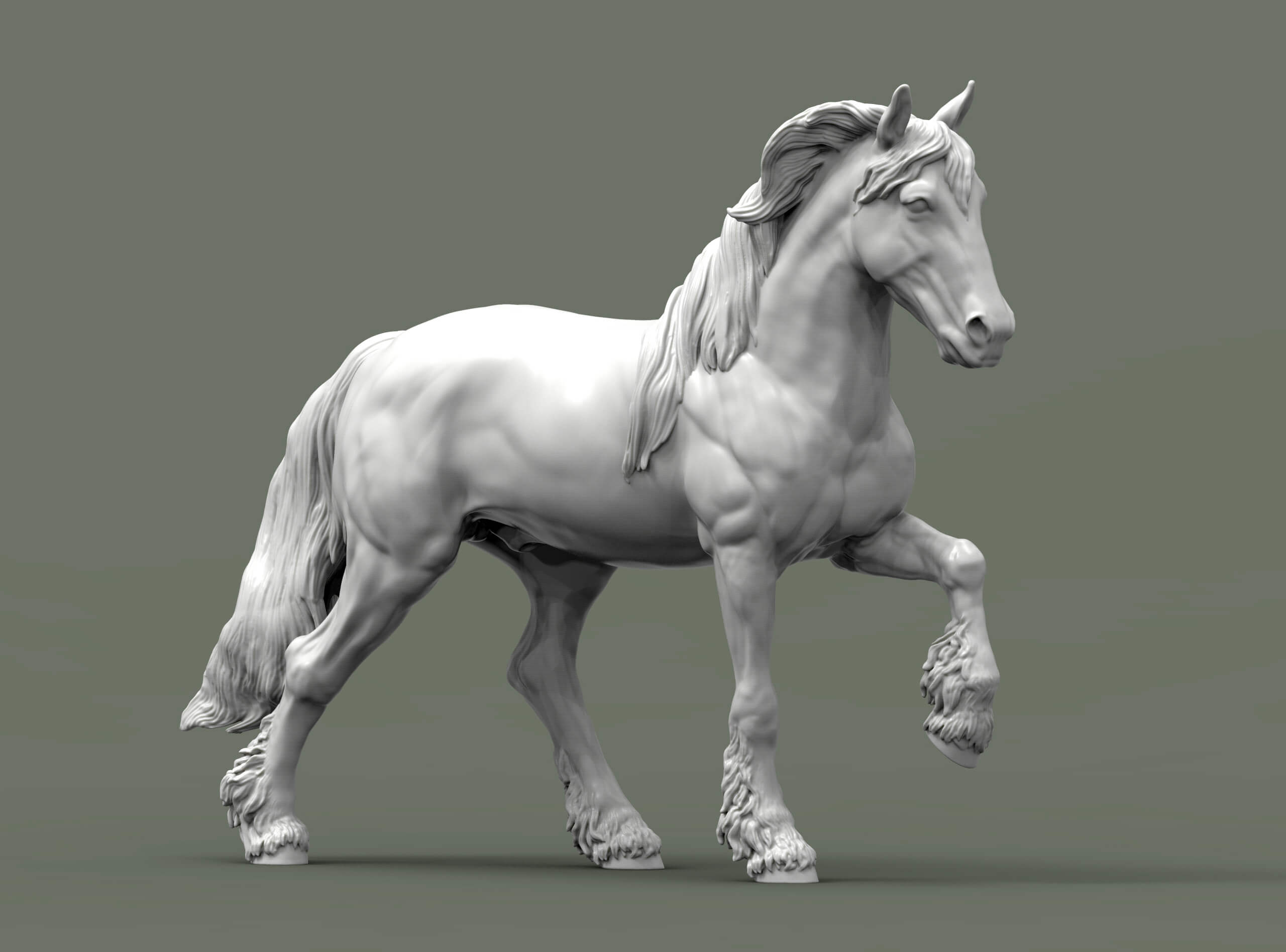 Friesian Horse - 3D Model by Alexander3dart