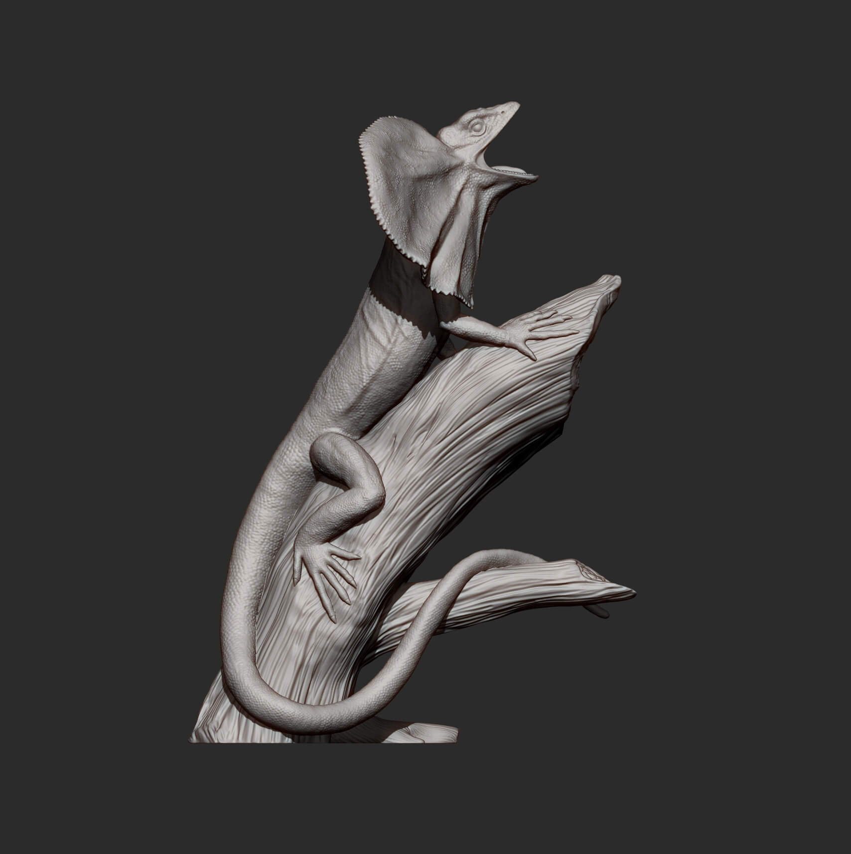 Frilled Lizard - 3D Model by Alexander3dart