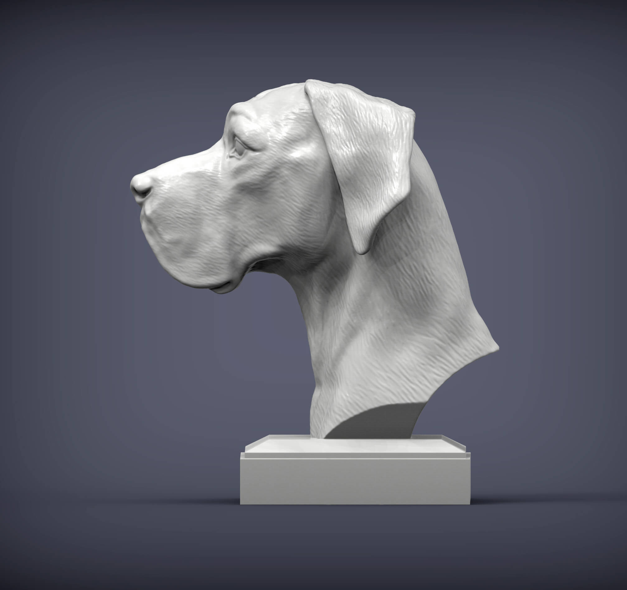 German Dog Bust - 3D Model by Alexander3dart