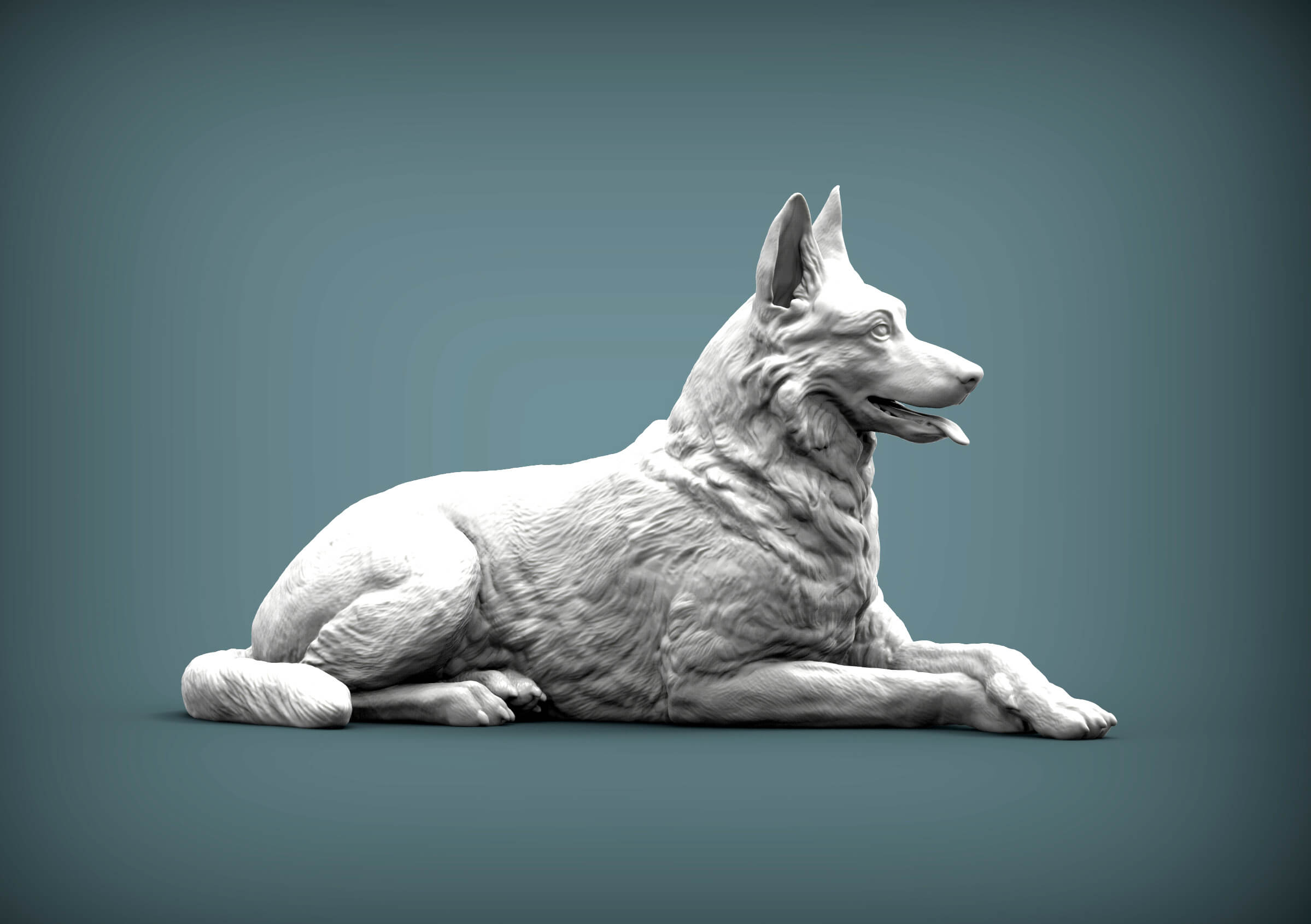 German Shepherd - 3D Model by Alexander3dart