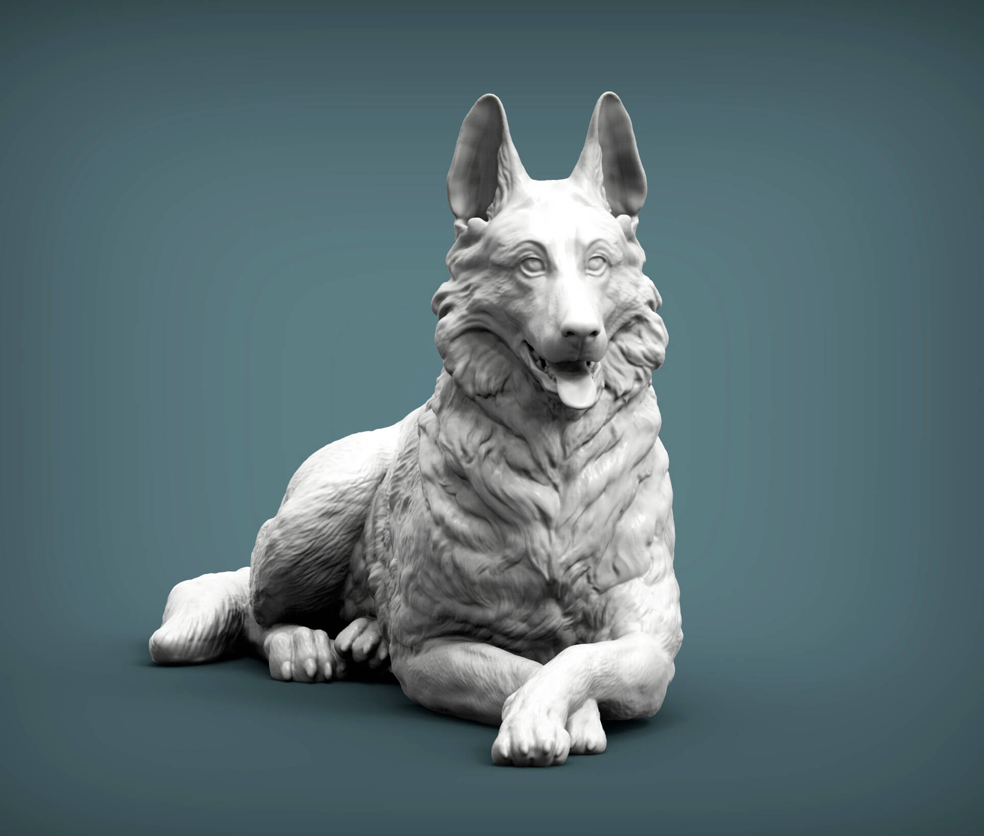 German Shepherd - 3D Model by Alexander3dart