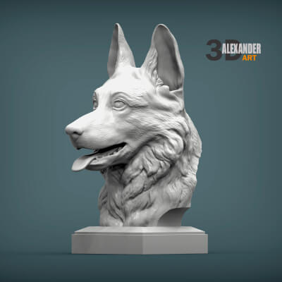 German Shepherd - 3D Model by Alexander3dart