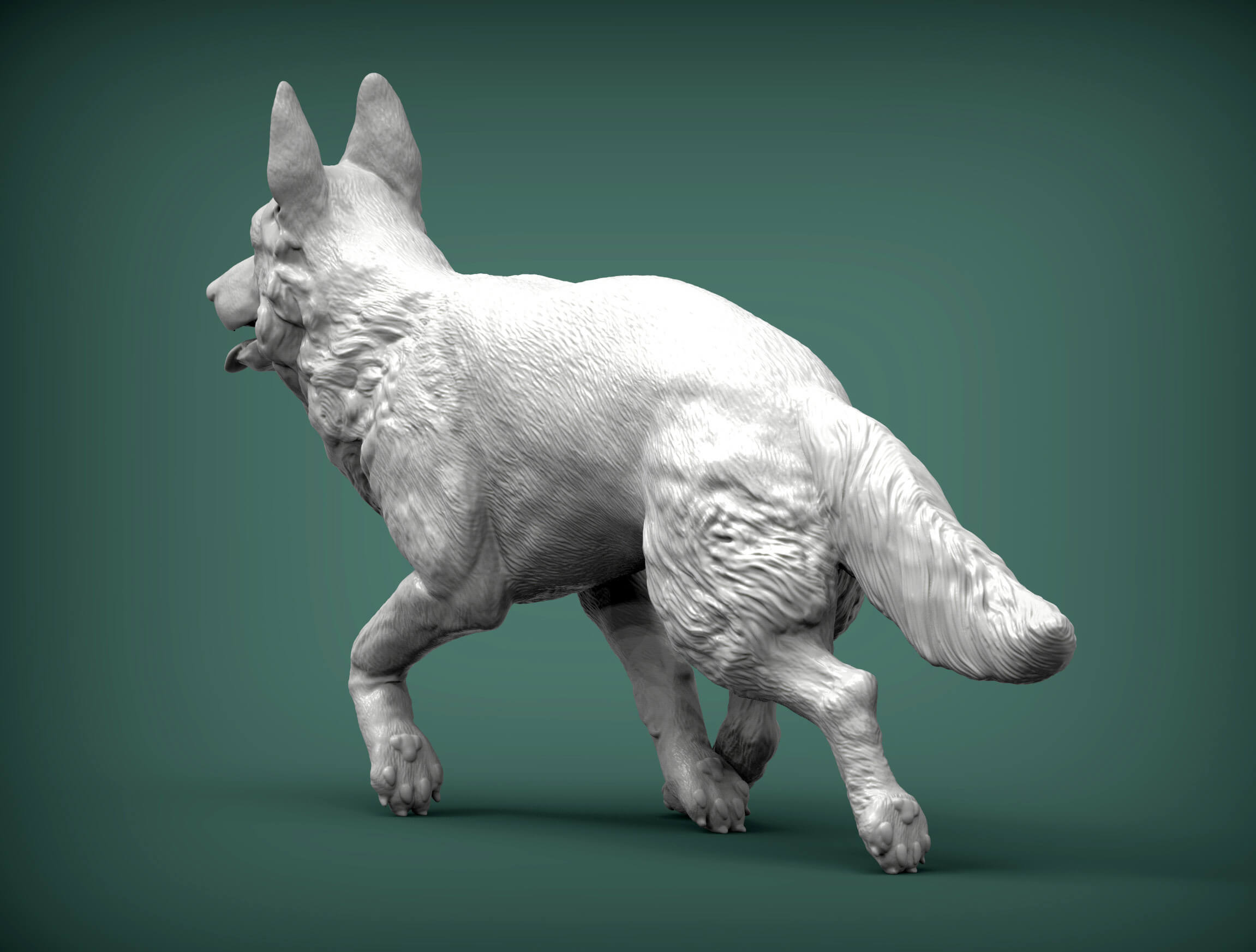 German Shepherd 3D Print Model by Alexander3dart