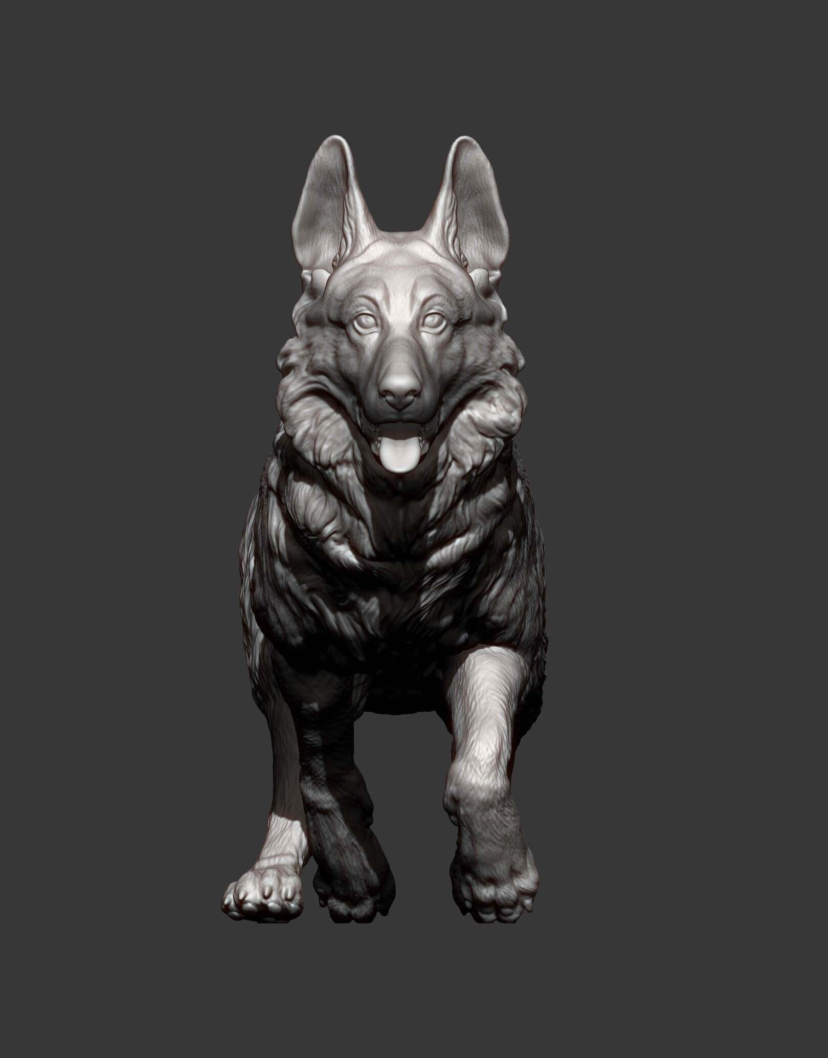 German Shepherd 3D Print Model by Alexander3dart