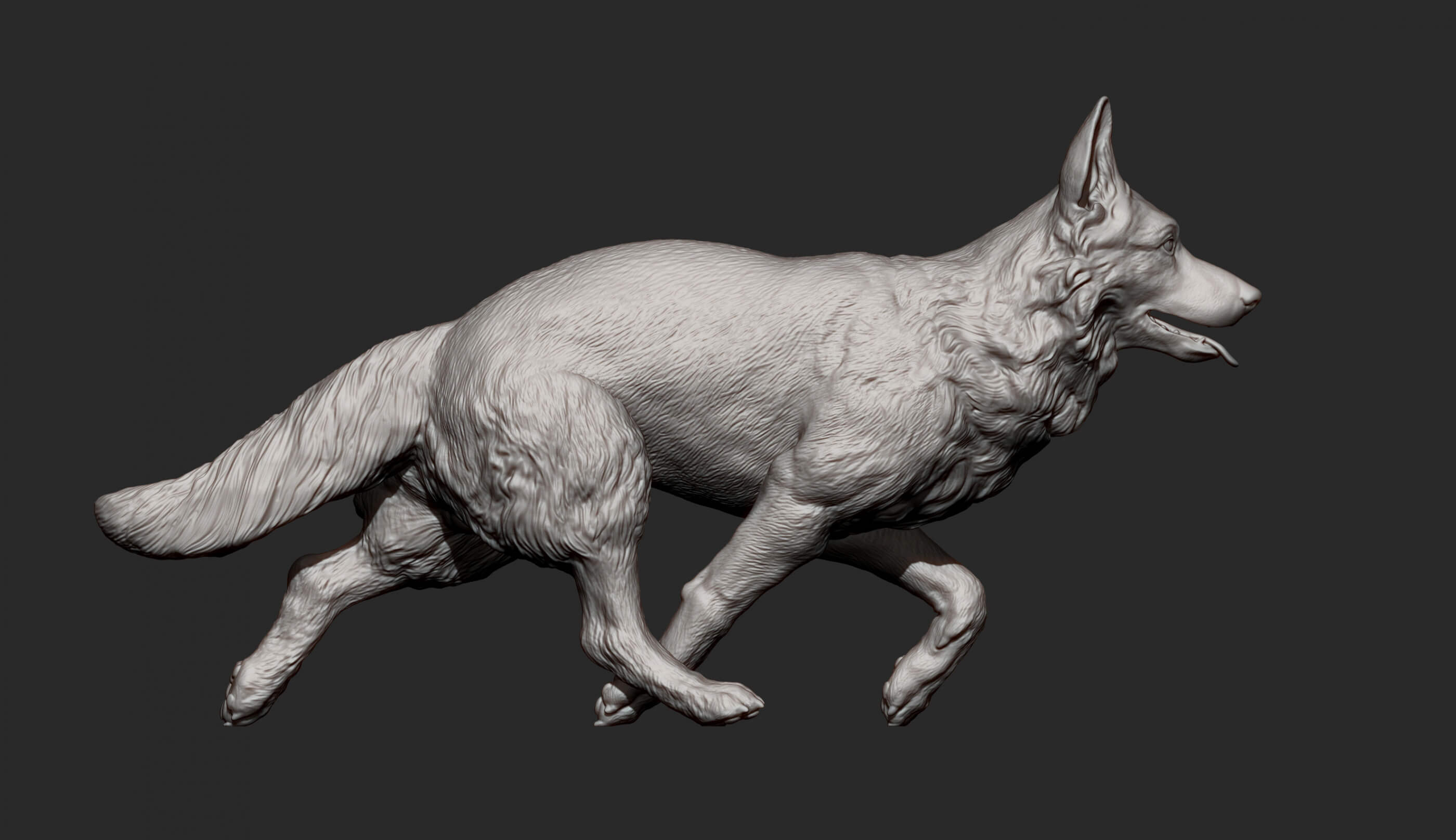 German Shepherd 3D Print Model by Alexander3dart
